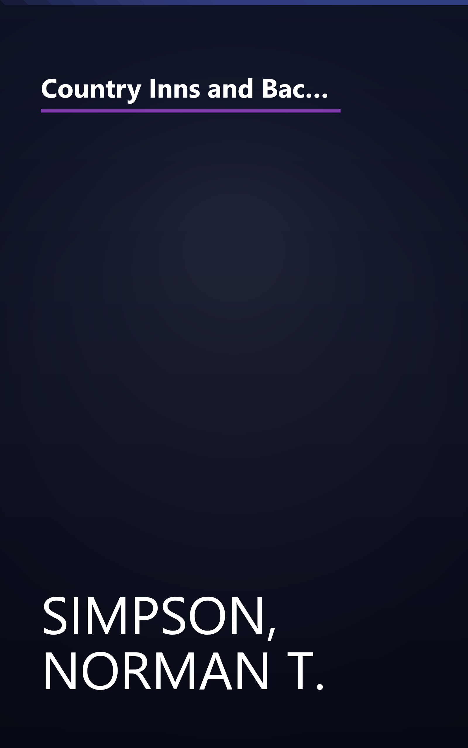 Country Inns and Back Roads: New England, West Coast, Canada, Middle Atlantic, South, Midwest, Rocky Mountains (Berkshire Traveller Series,) book cover