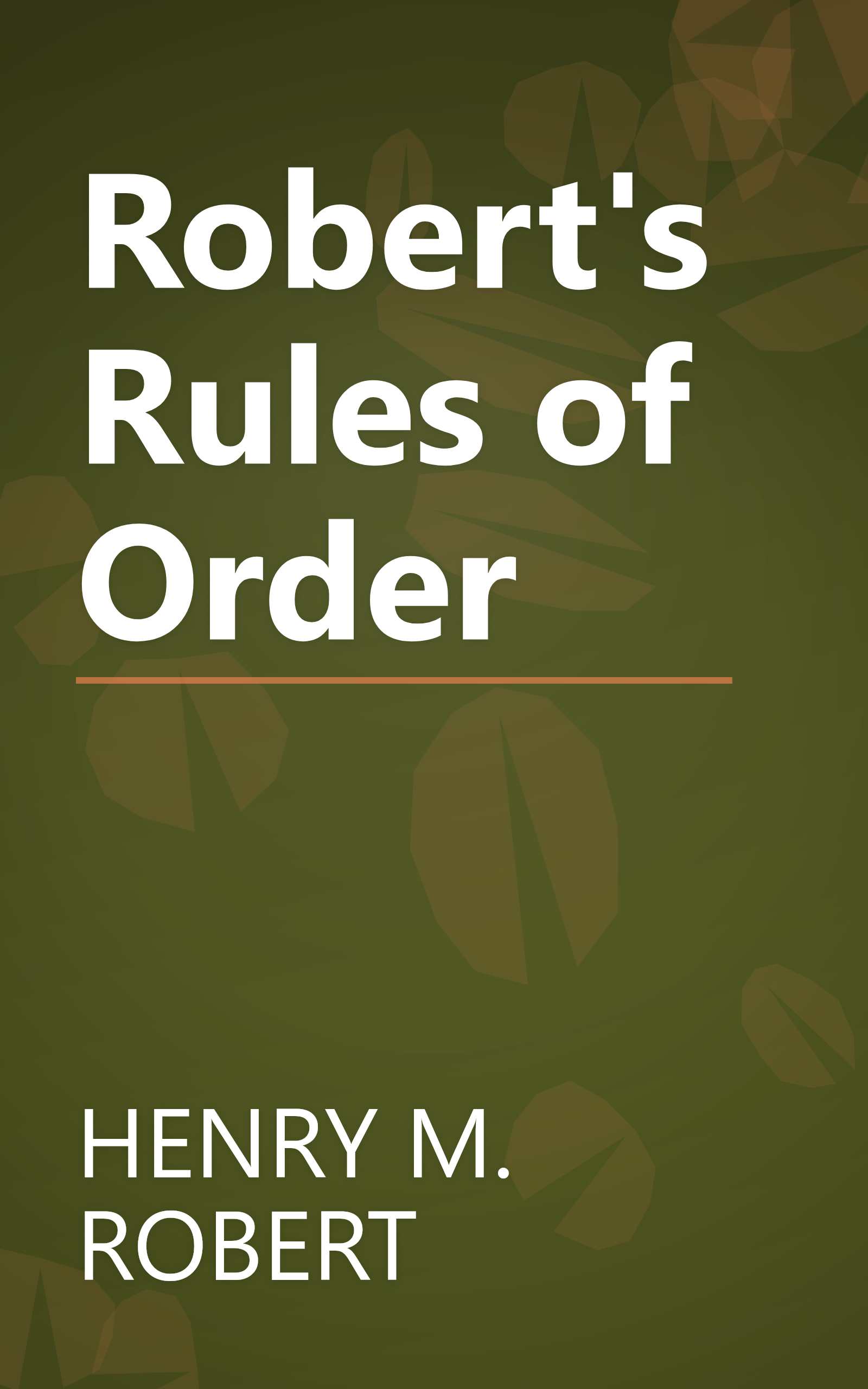 Robert's Rules of Order book cover