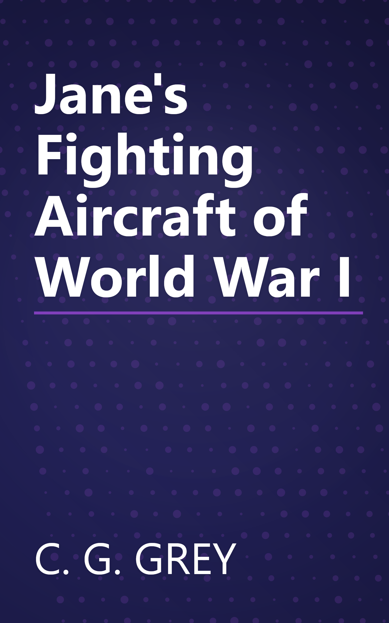 Jane's Fighting Aircraft of World War I book cover