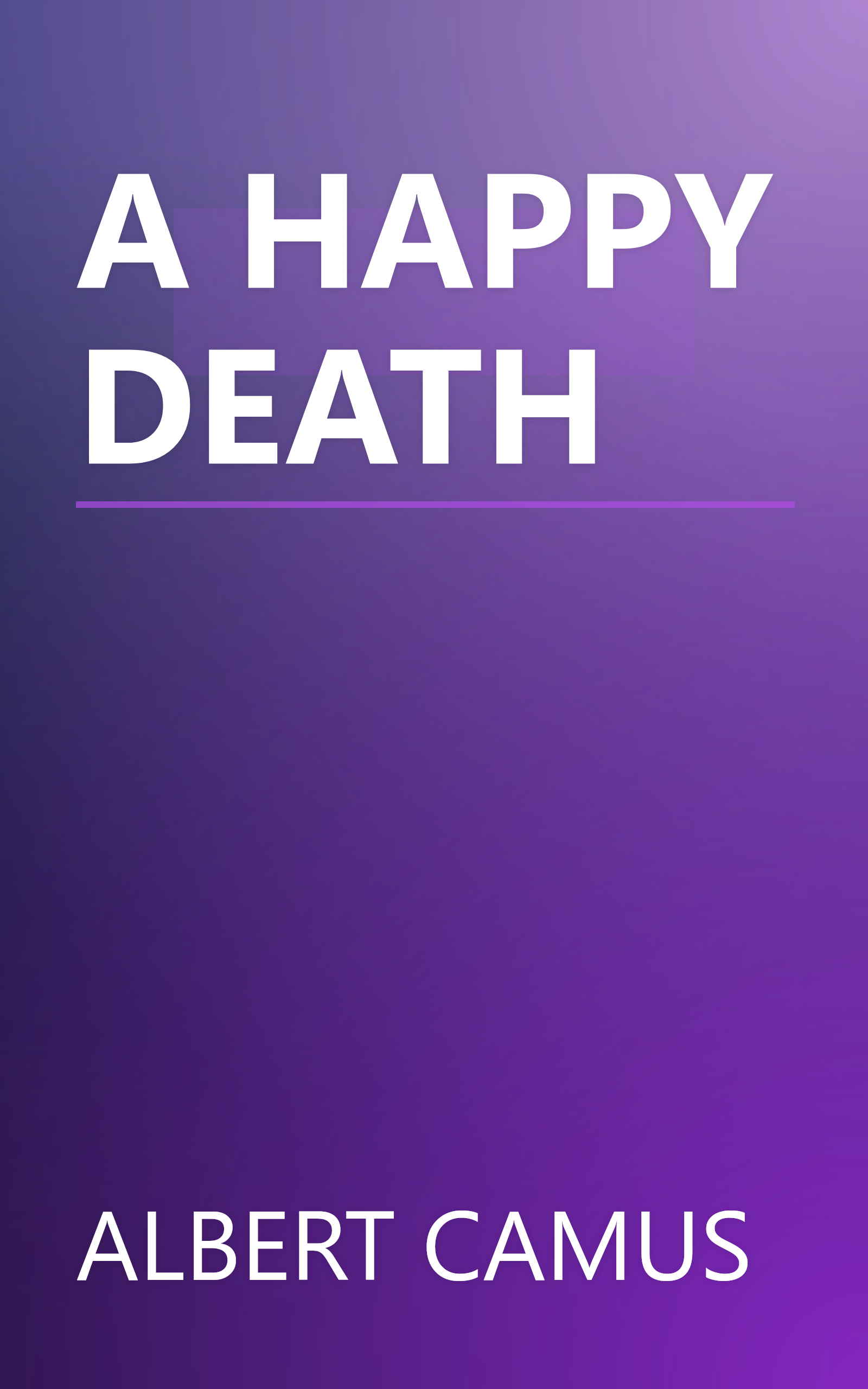 A HAPPY DEATH book cover