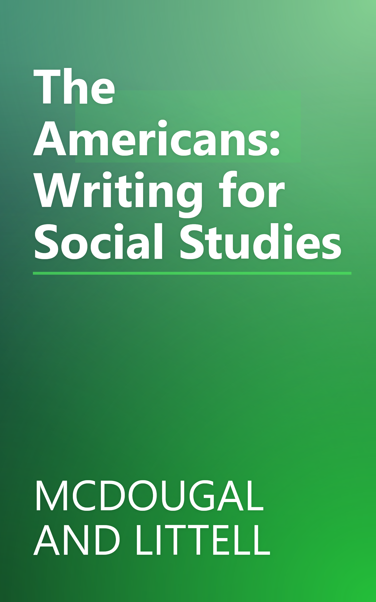 The Americans: Writing for Social Studies book cover