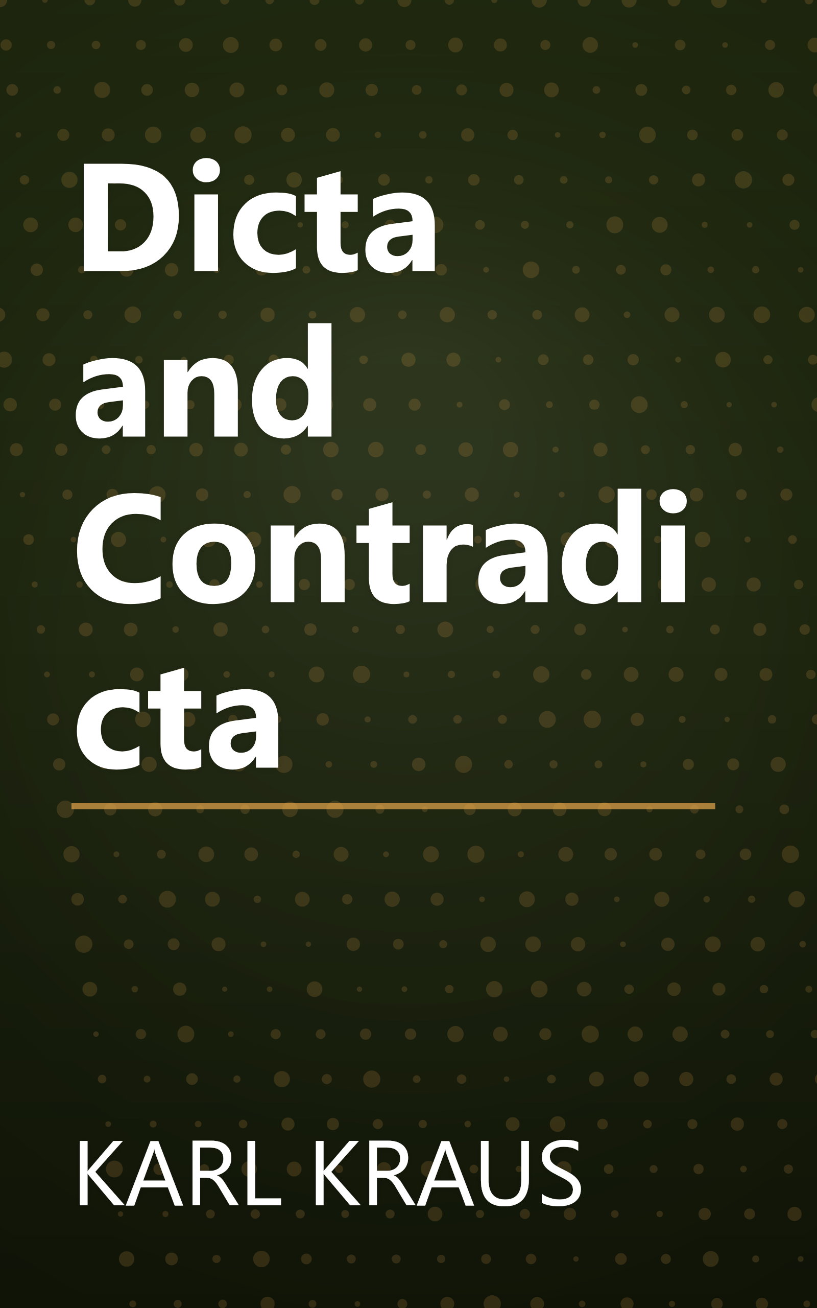 Dicta and Contradicta book cover