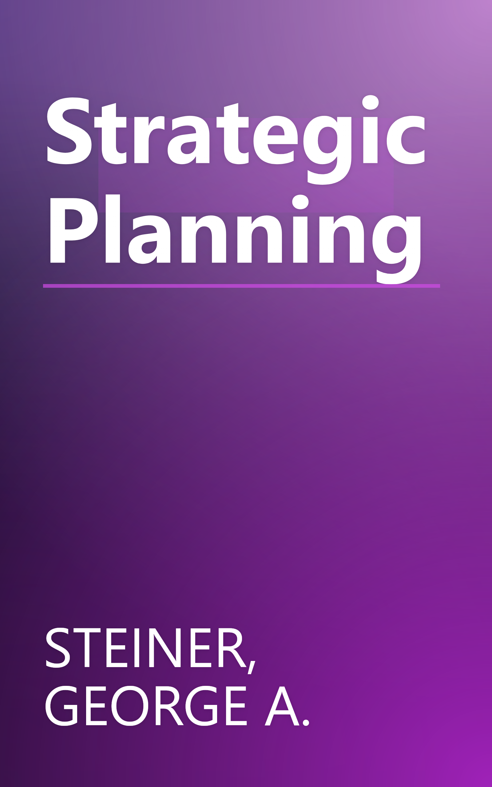 Strategic Planning book cover