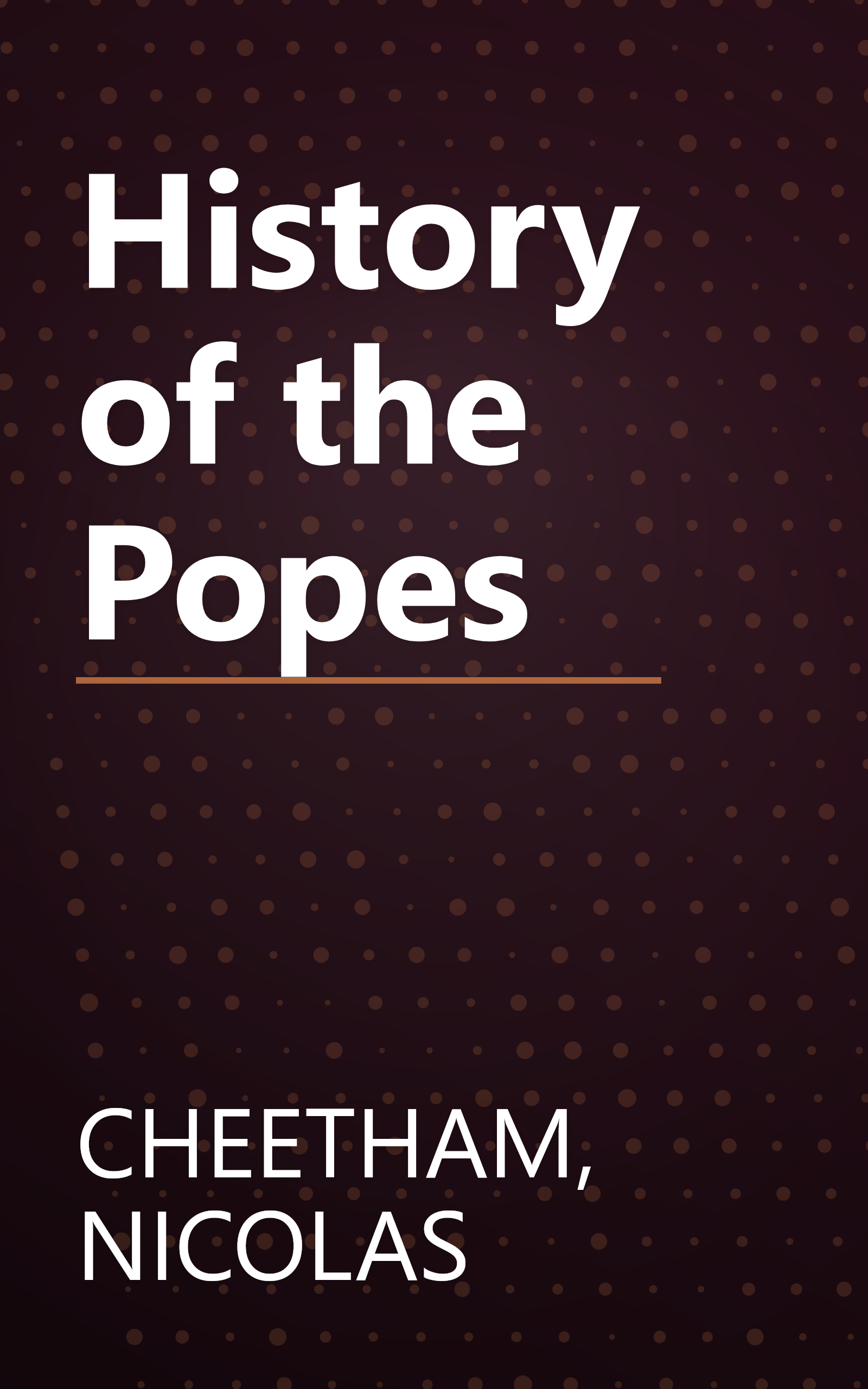 History of the Popes book cover