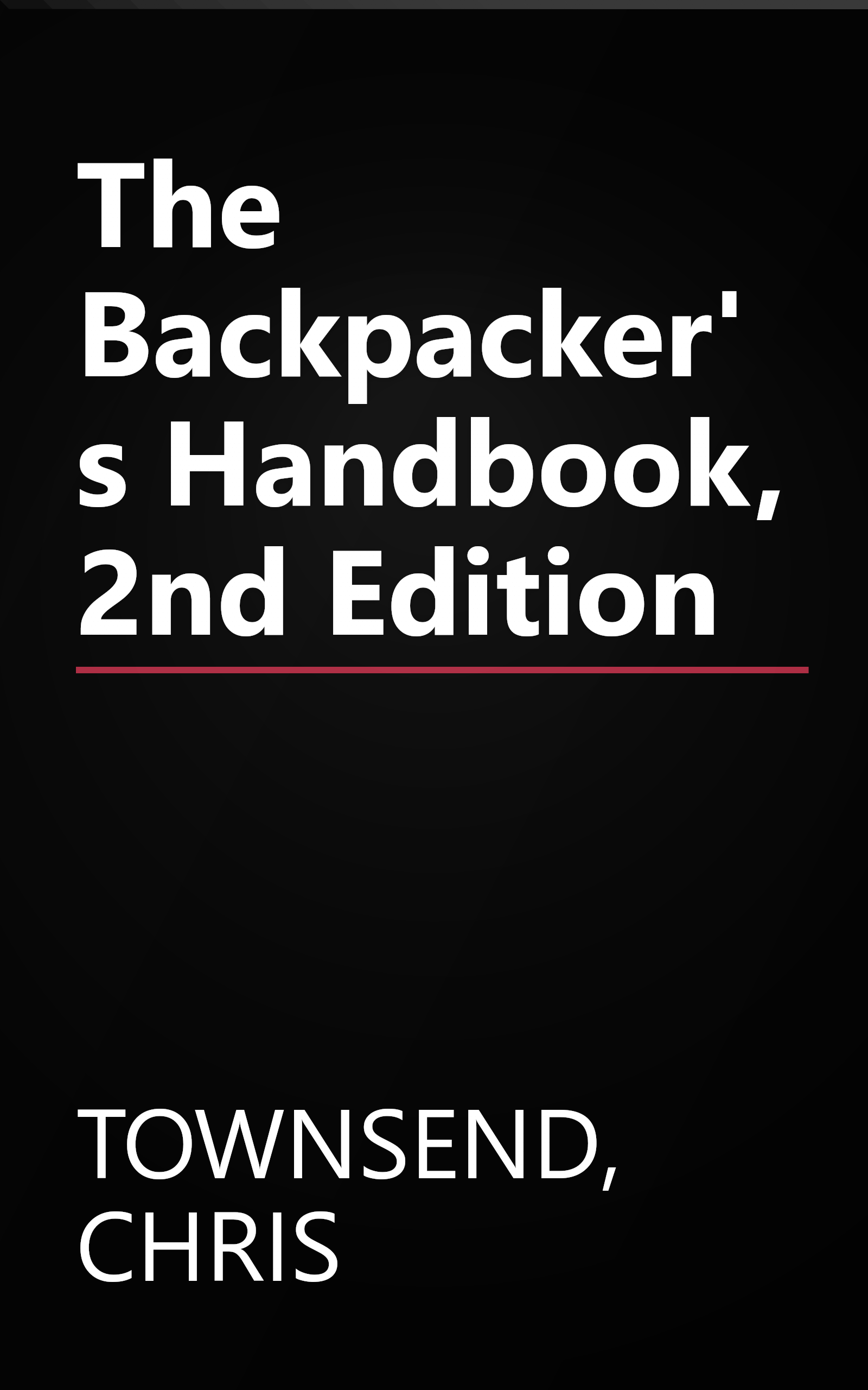 The Backpacker's Handbook, 2nd Edition book cover