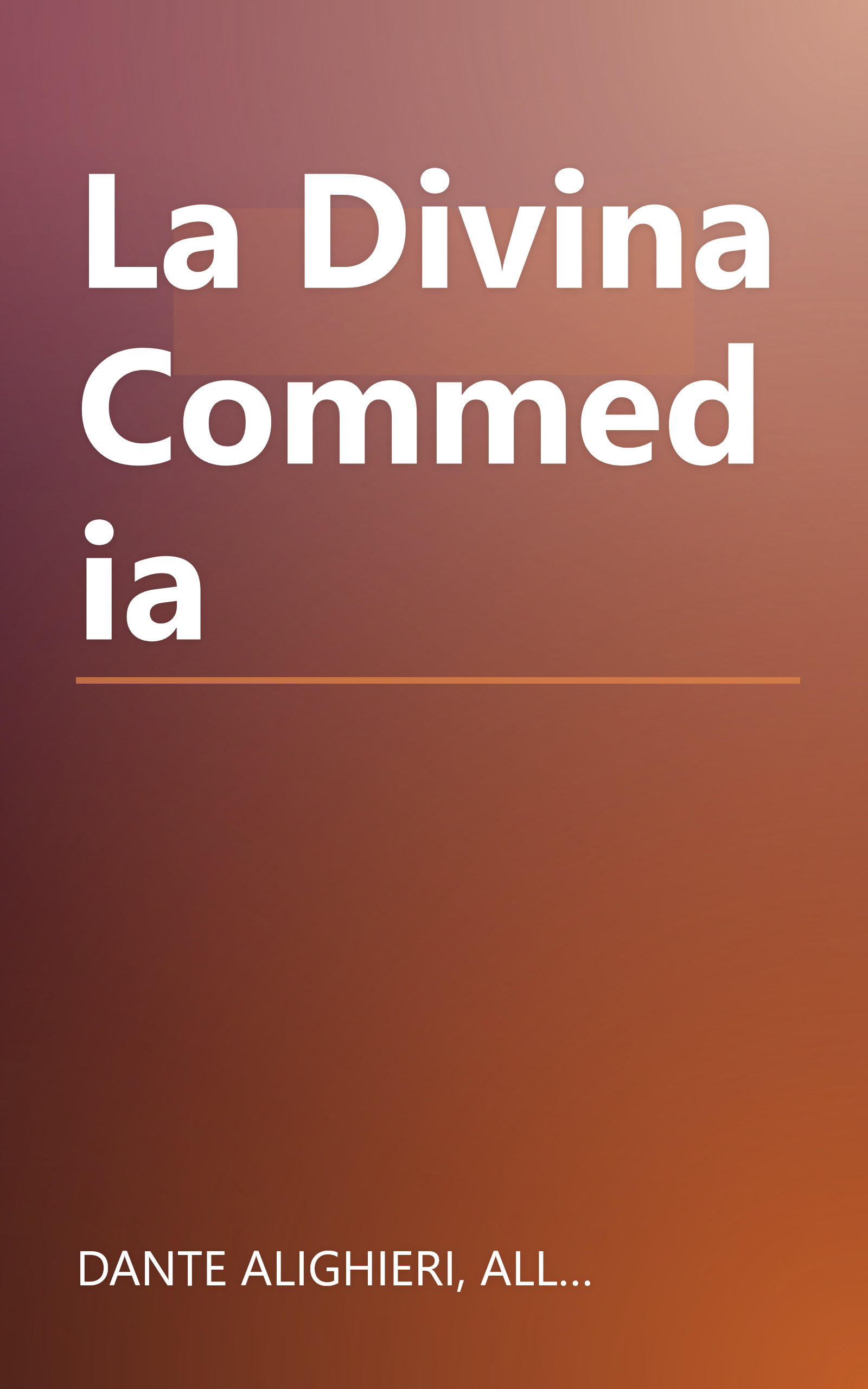 La Divina Commedia book cover