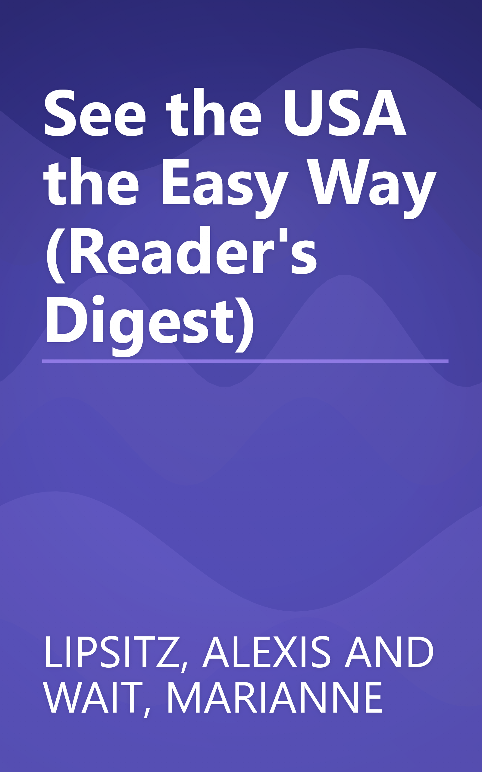 See the USA the Easy Way (Reader's Digest) book cover