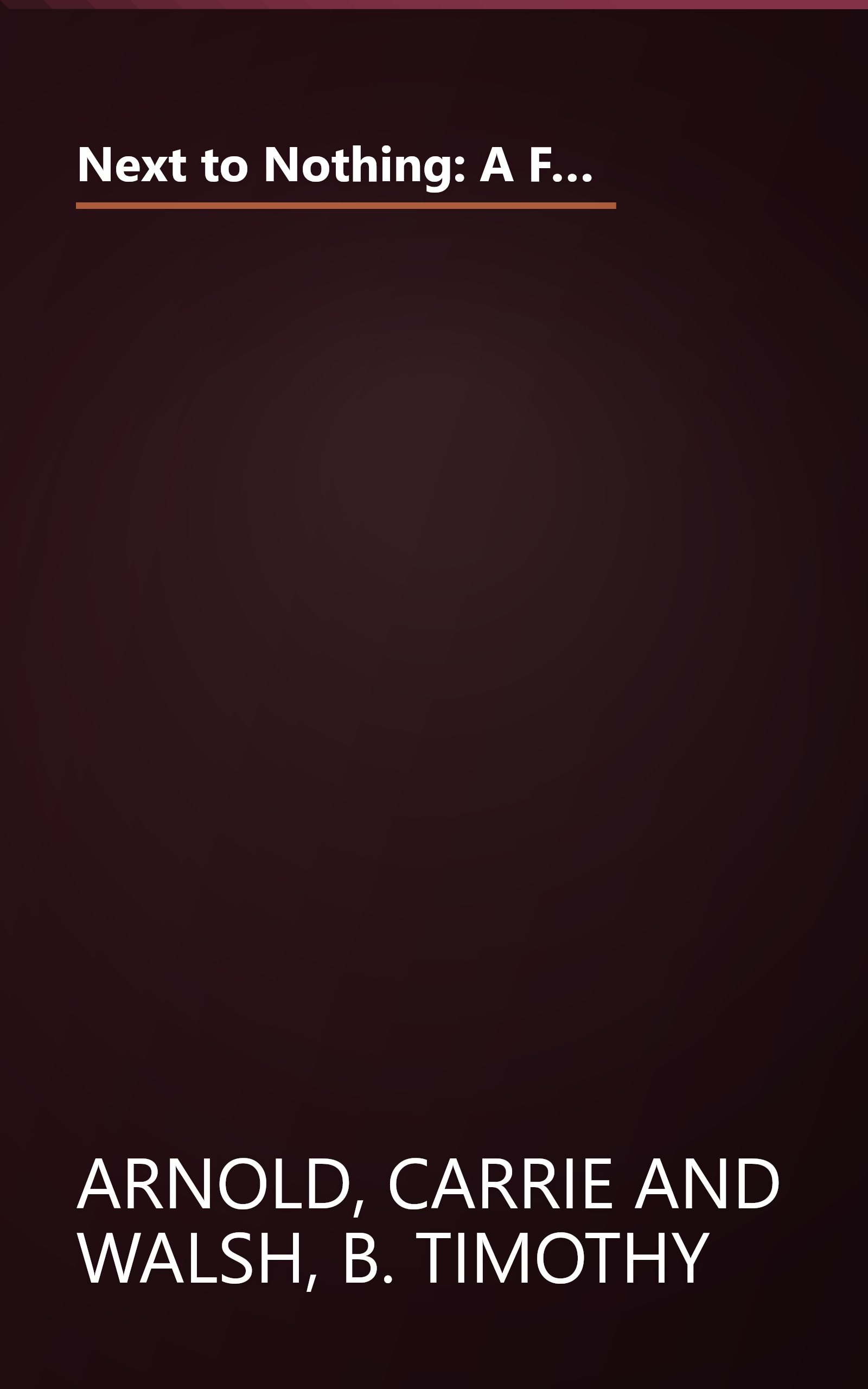 Next to Nothing: A Firsthand Account of One Teenager's Experience with an Eating Disorder (Adolescent Mental Health Initiative) book cover