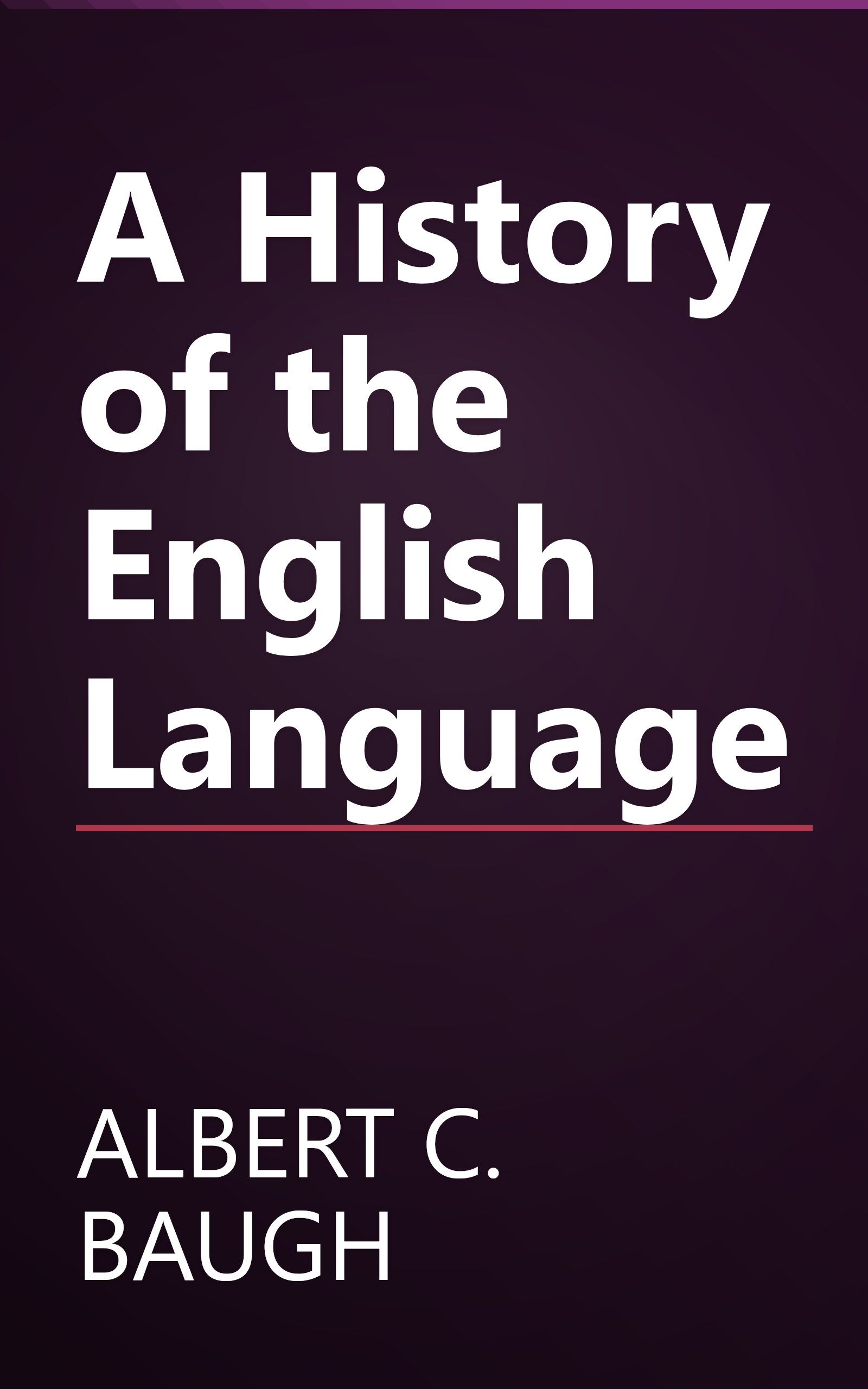 A History of the English Language book cover