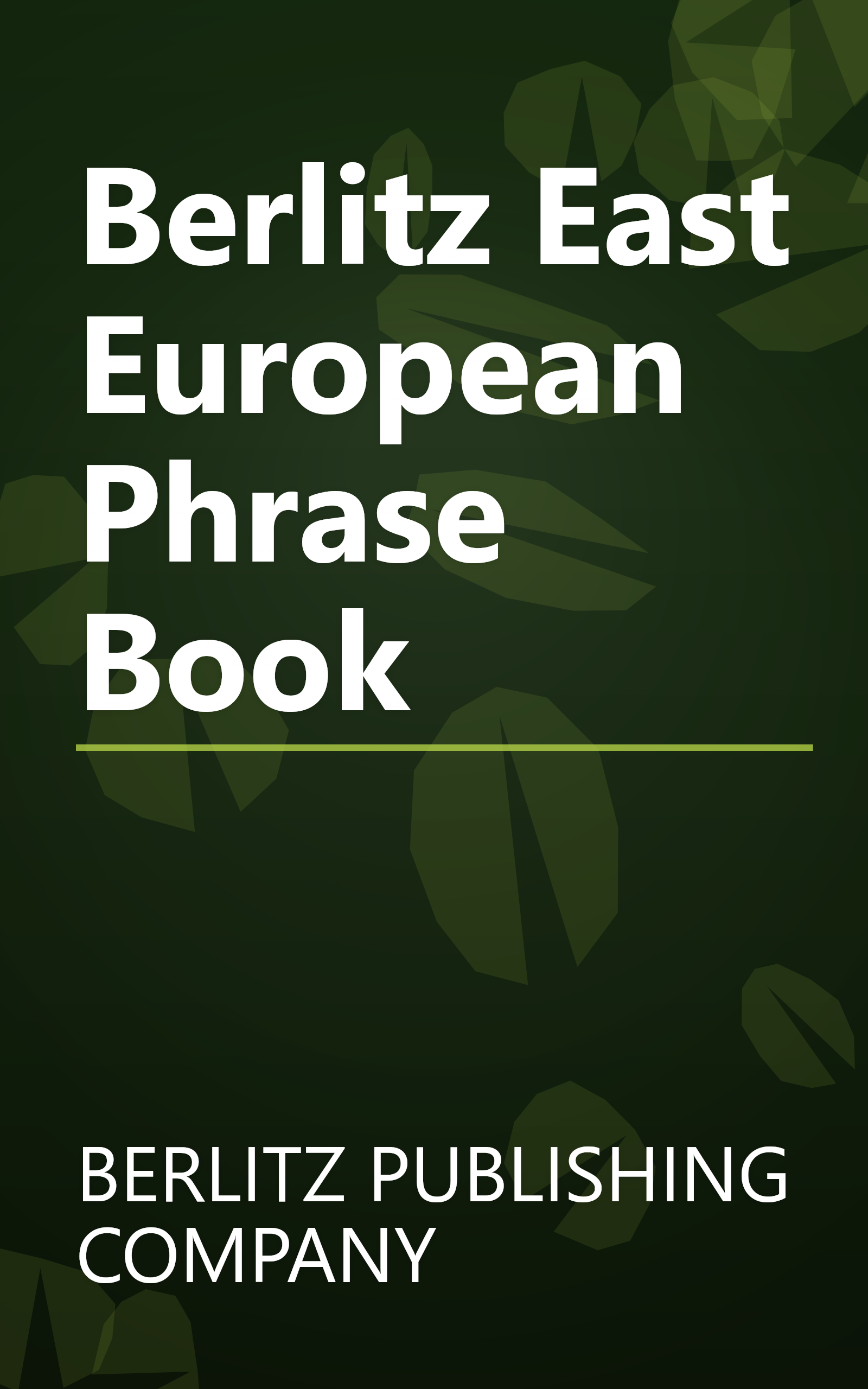 Berlitz East European Phrase Book book cover