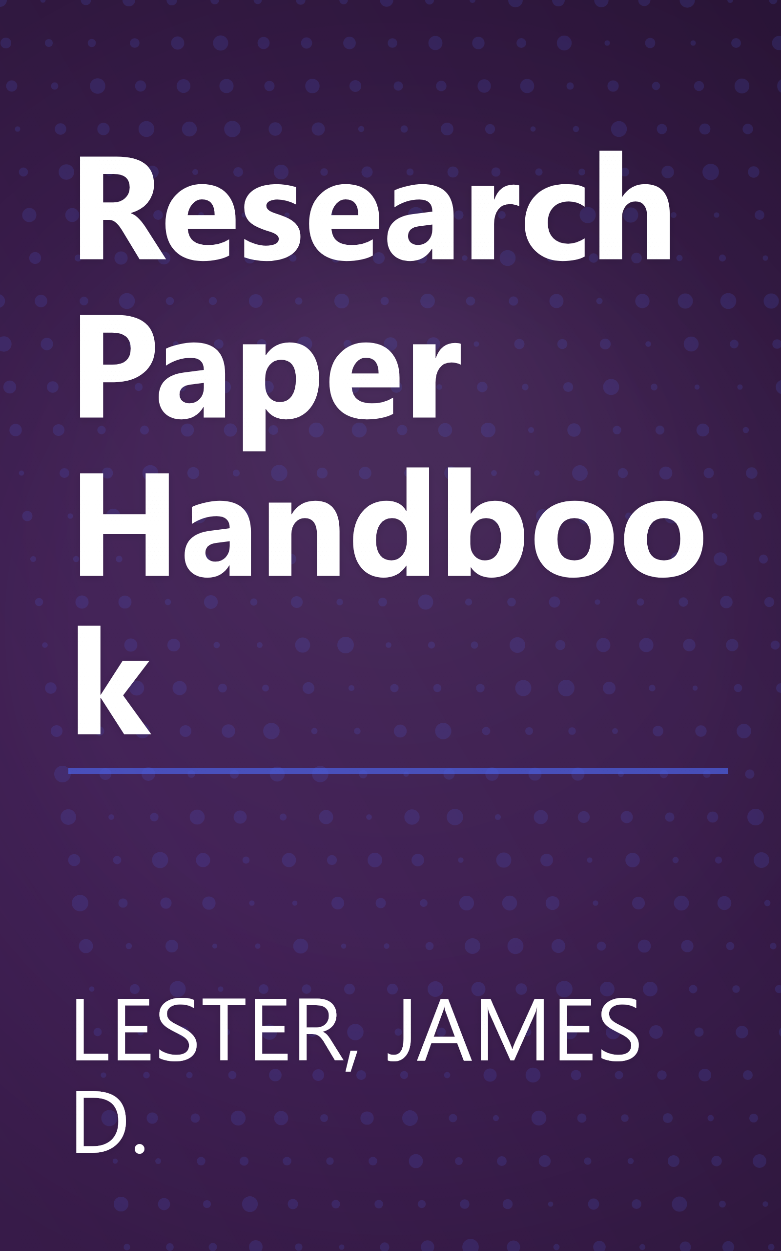 Research Paper Handbook book cover