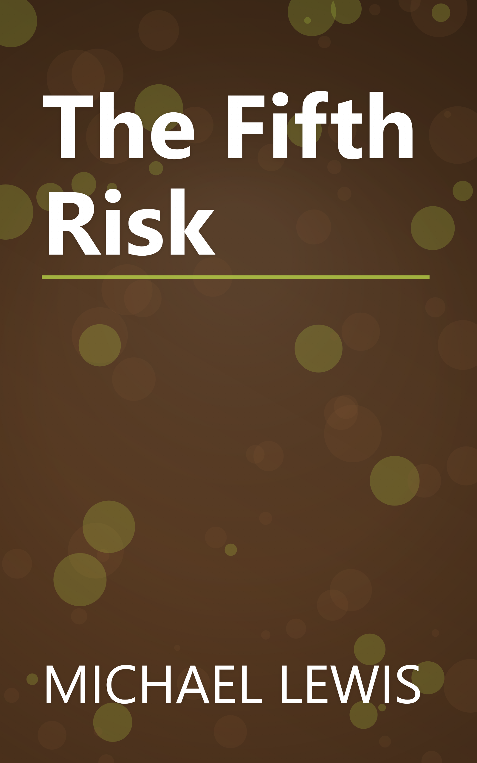The Fifth Risk book cover