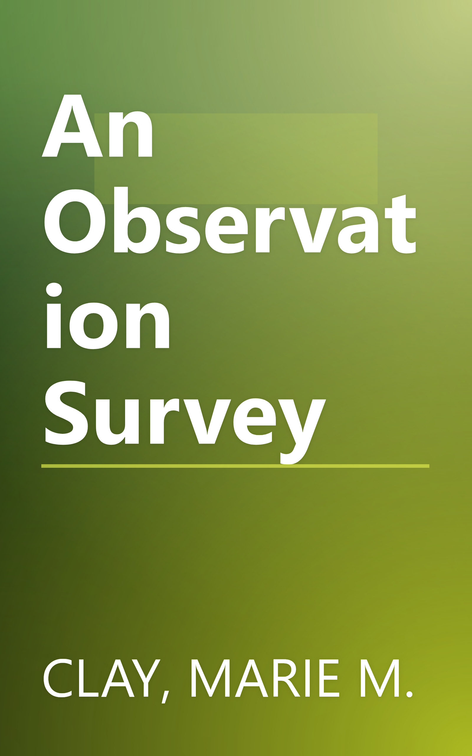 An Observation Survey book cover