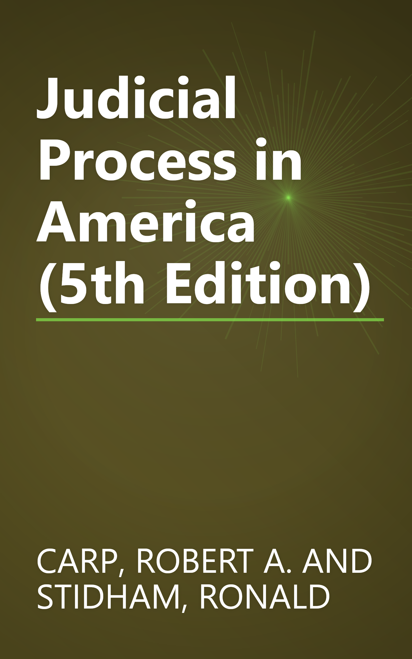 Judicial Process in America (5th Edition) book cover