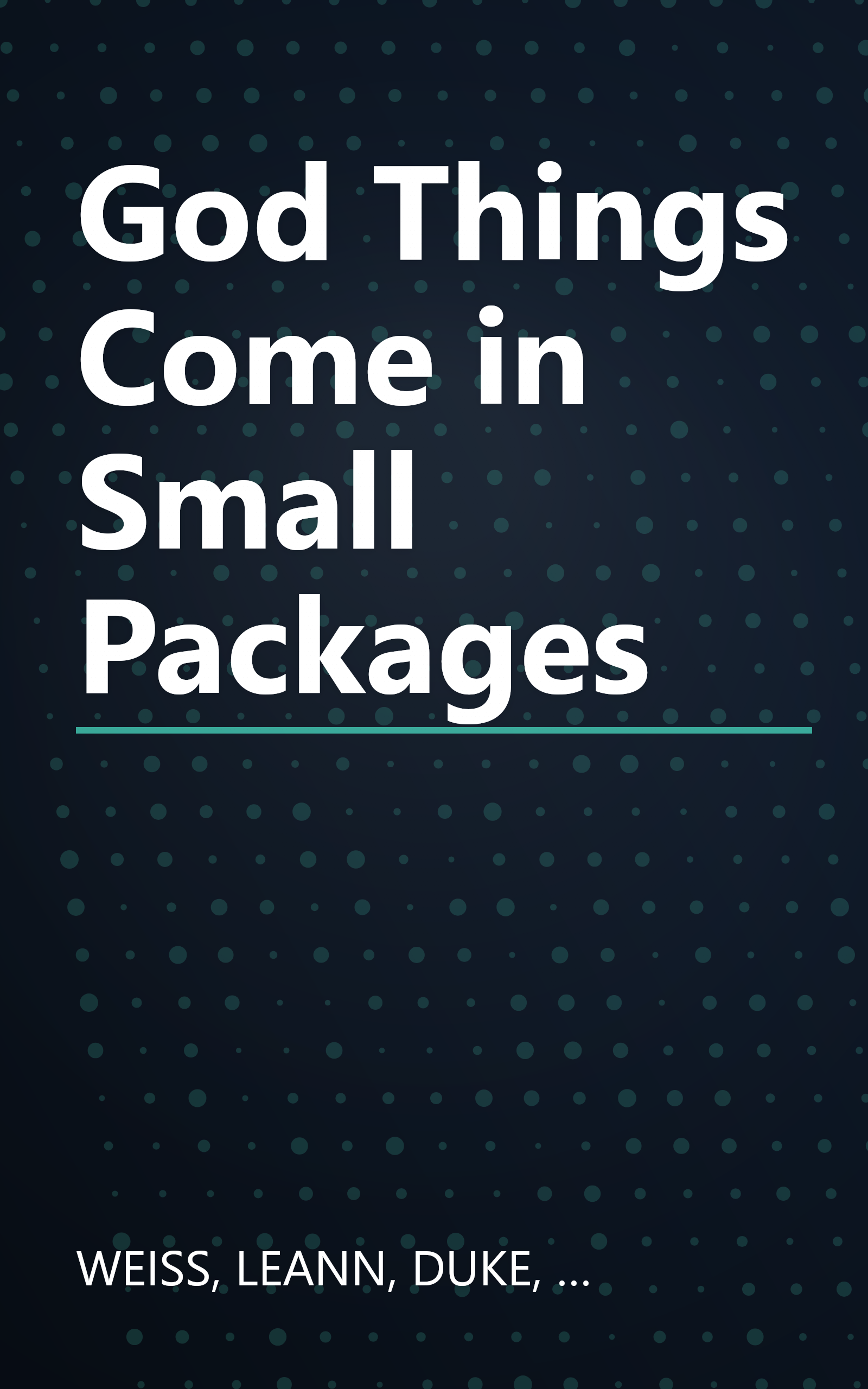 God Things Come in Small Packages book cover