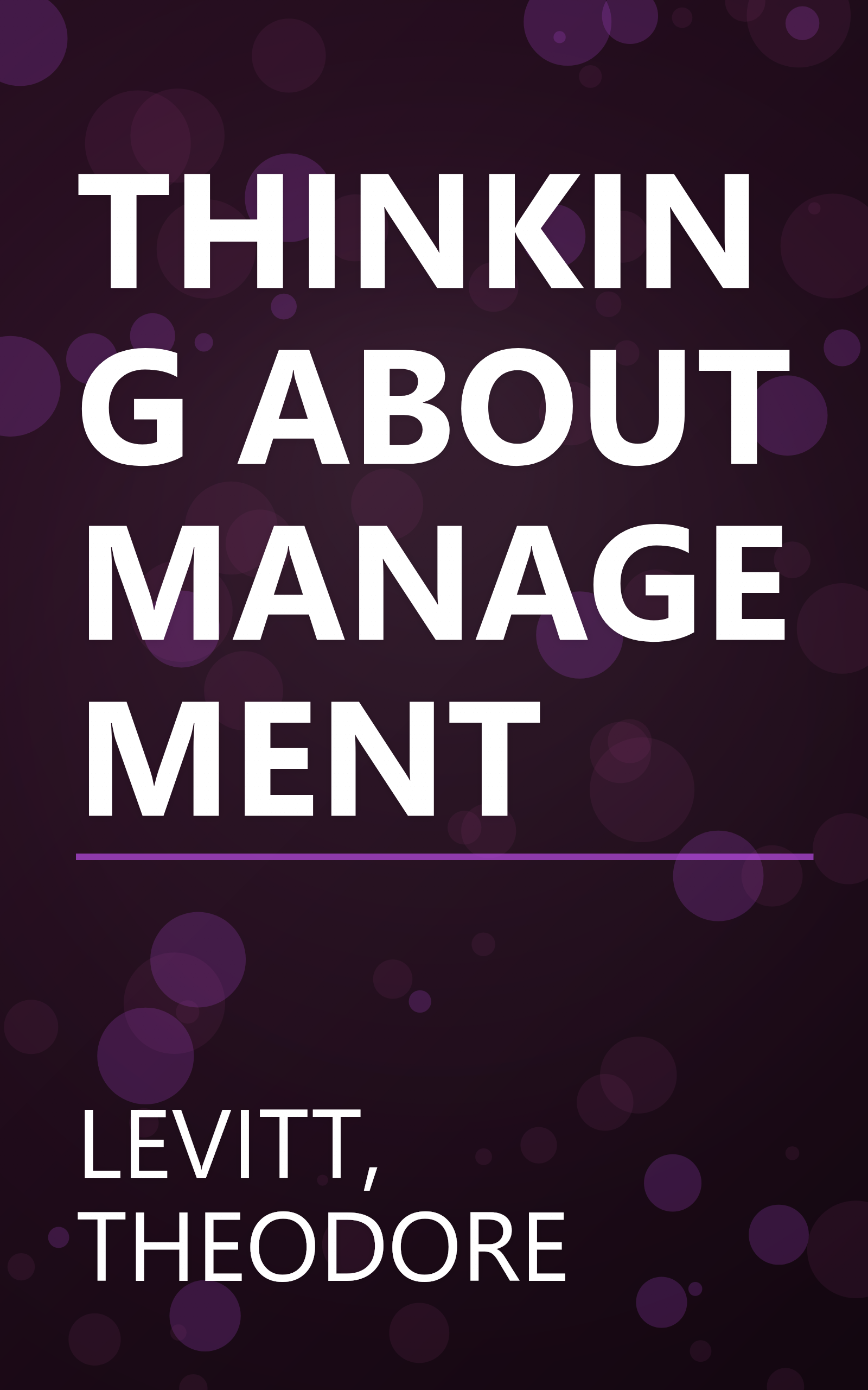 THINKING ABOUT MANAGEMENT book cover