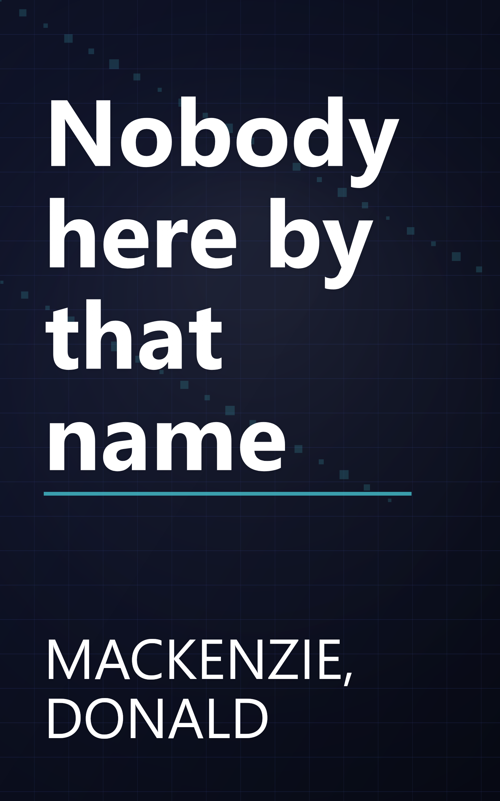 Nobody here by that name book cover