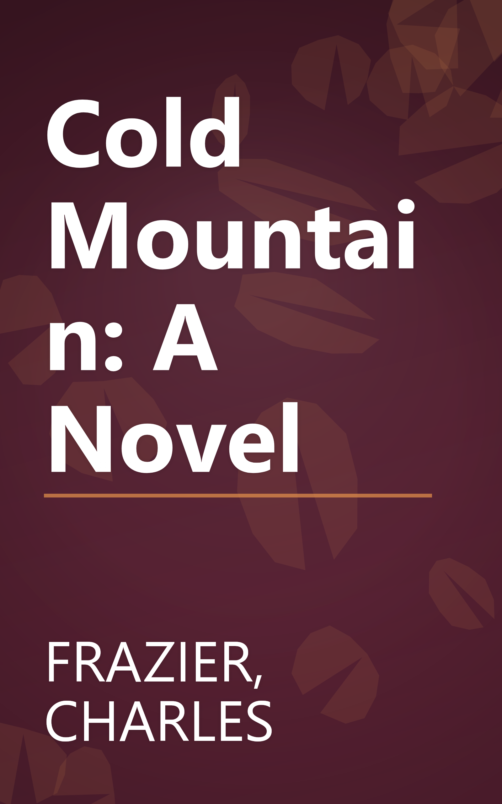 Cold Mountain: A Novel book cover