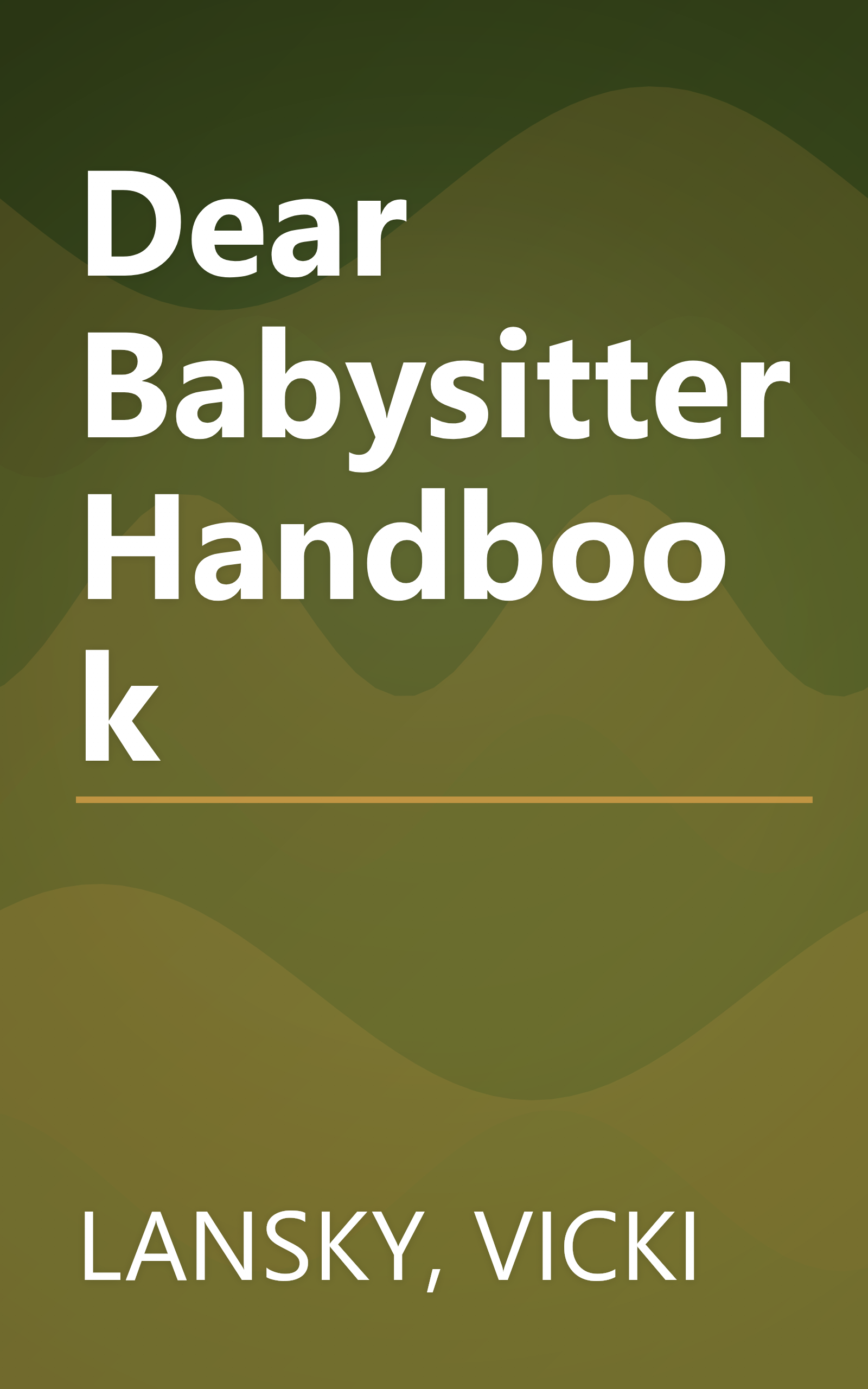Dear Babysitter Handbook book cover