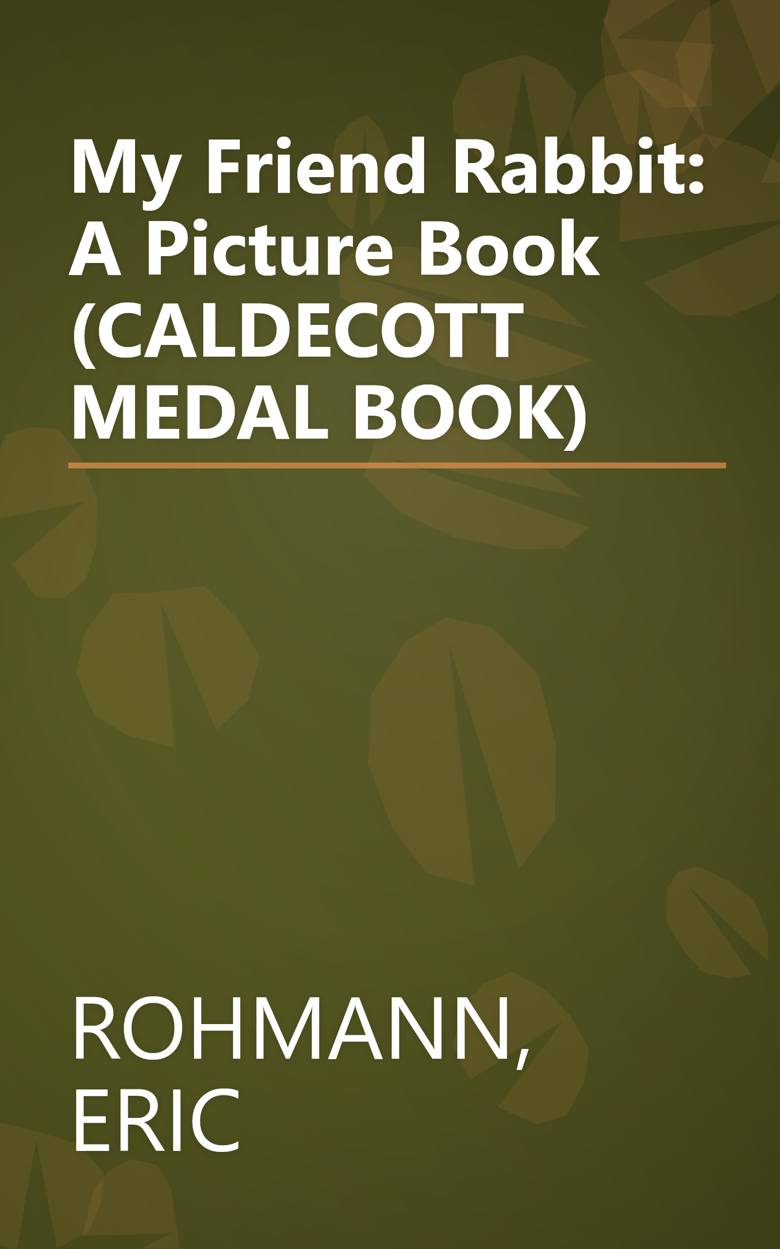 My Friend Rabbit: A Picture Book (CALDECOTT MEDAL BOOK) book cover