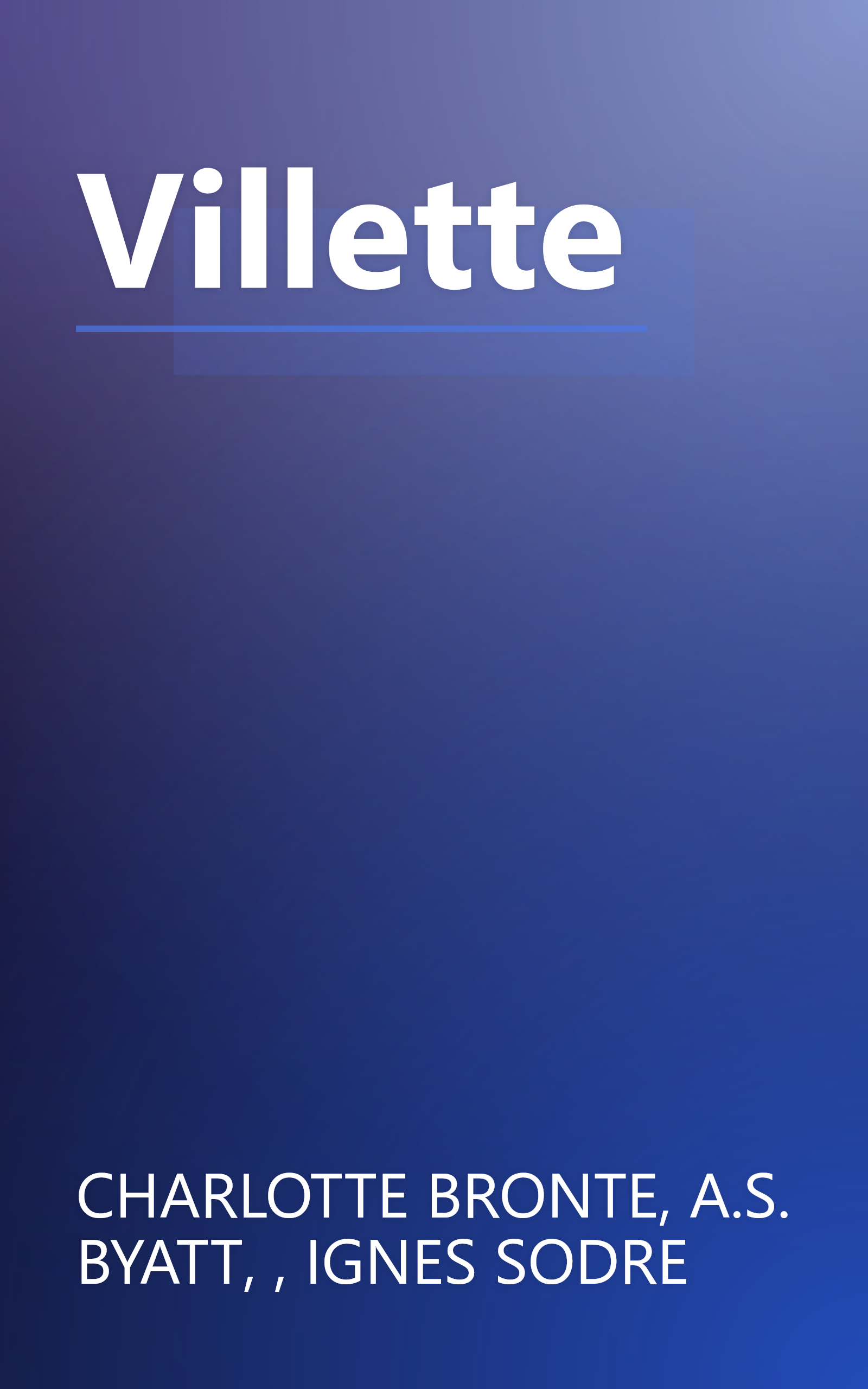 Villette book cover