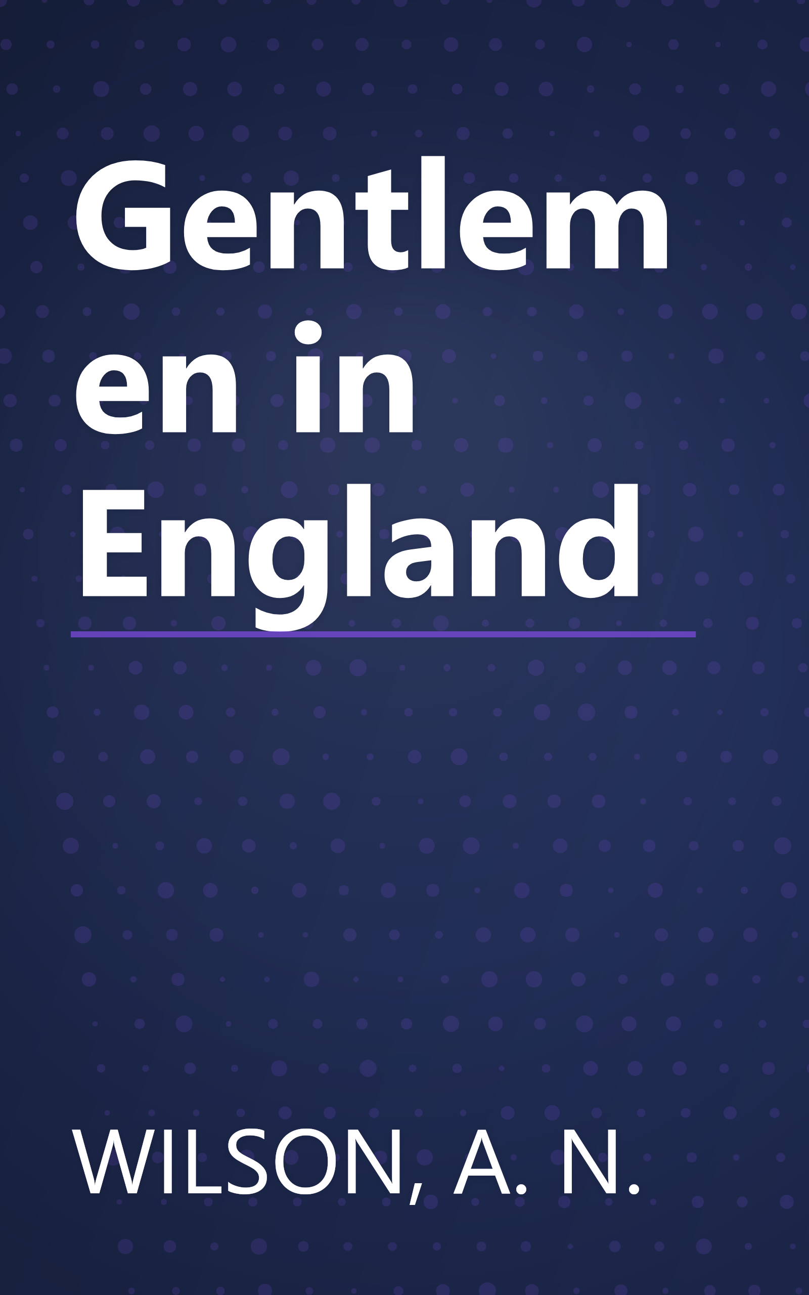 Gentlemen in England book cover