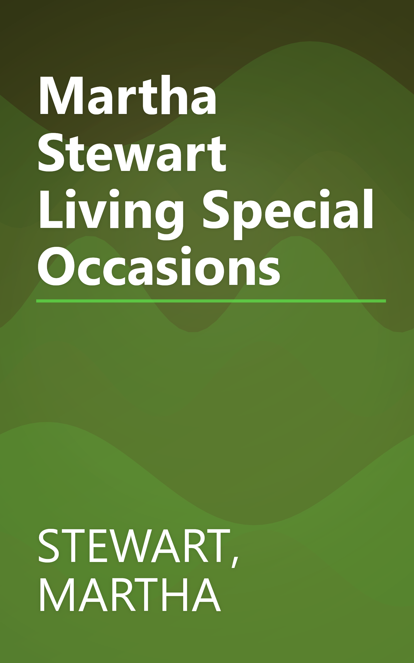 Martha Stewart Living Special Occasions book cover