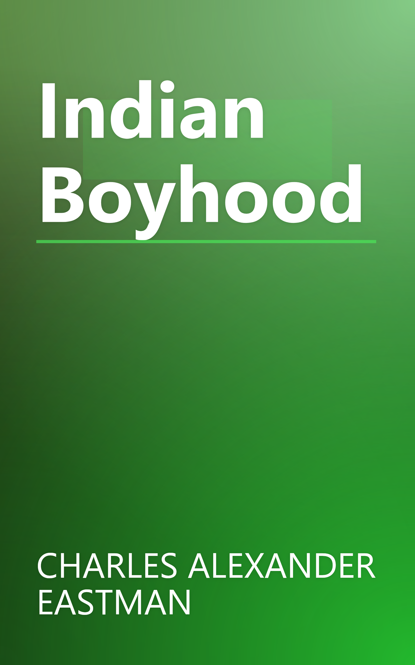 Indian Boyhood book cover