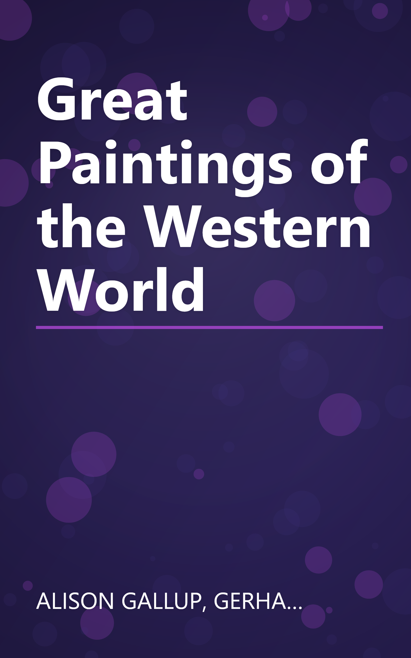 Great Paintings of the Western World book cover