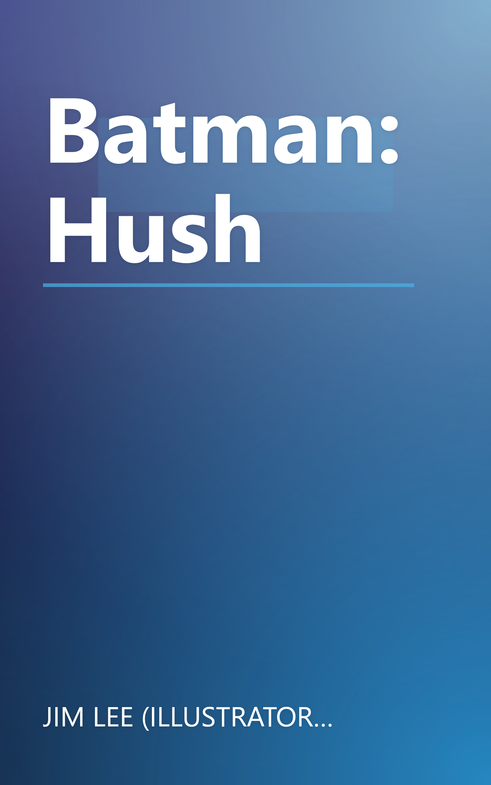Batman: Hush book cover