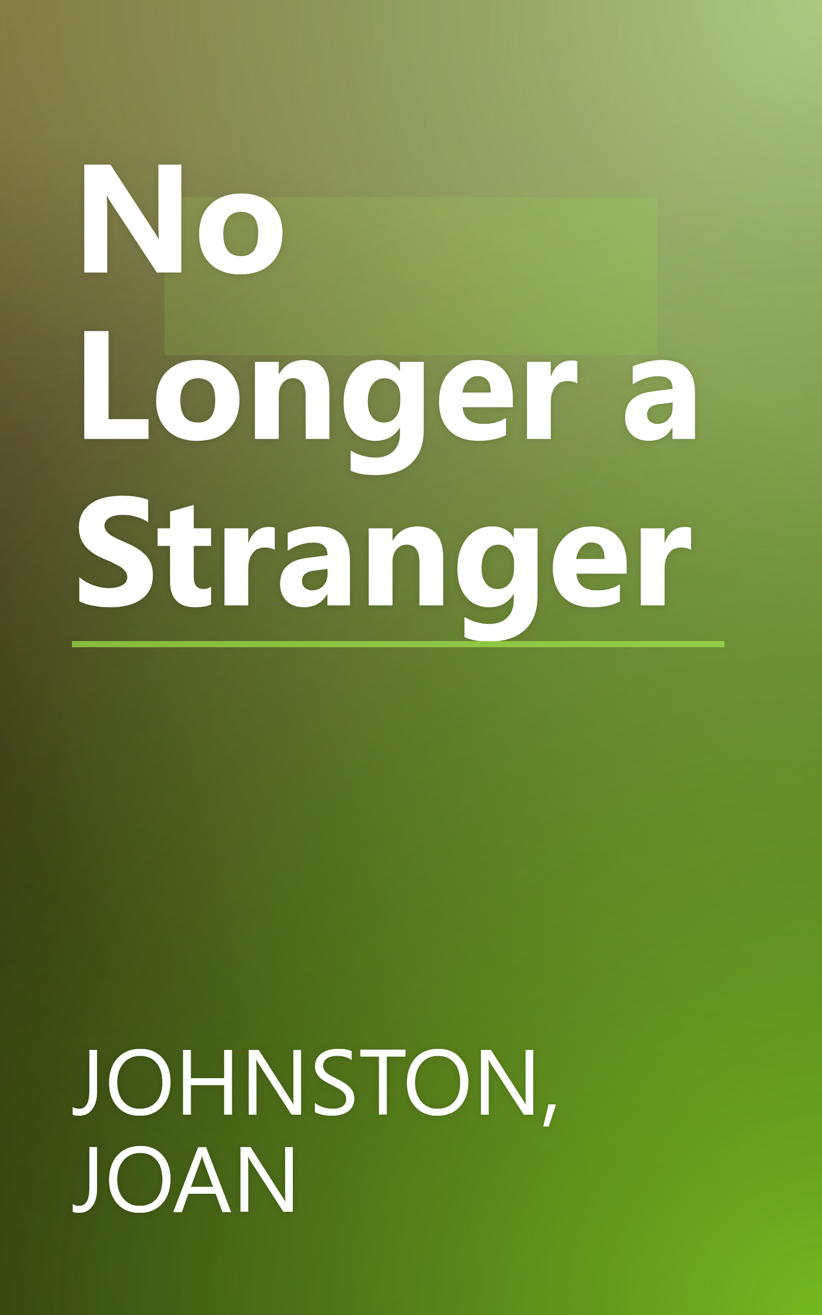 No Longer a Stranger book cover