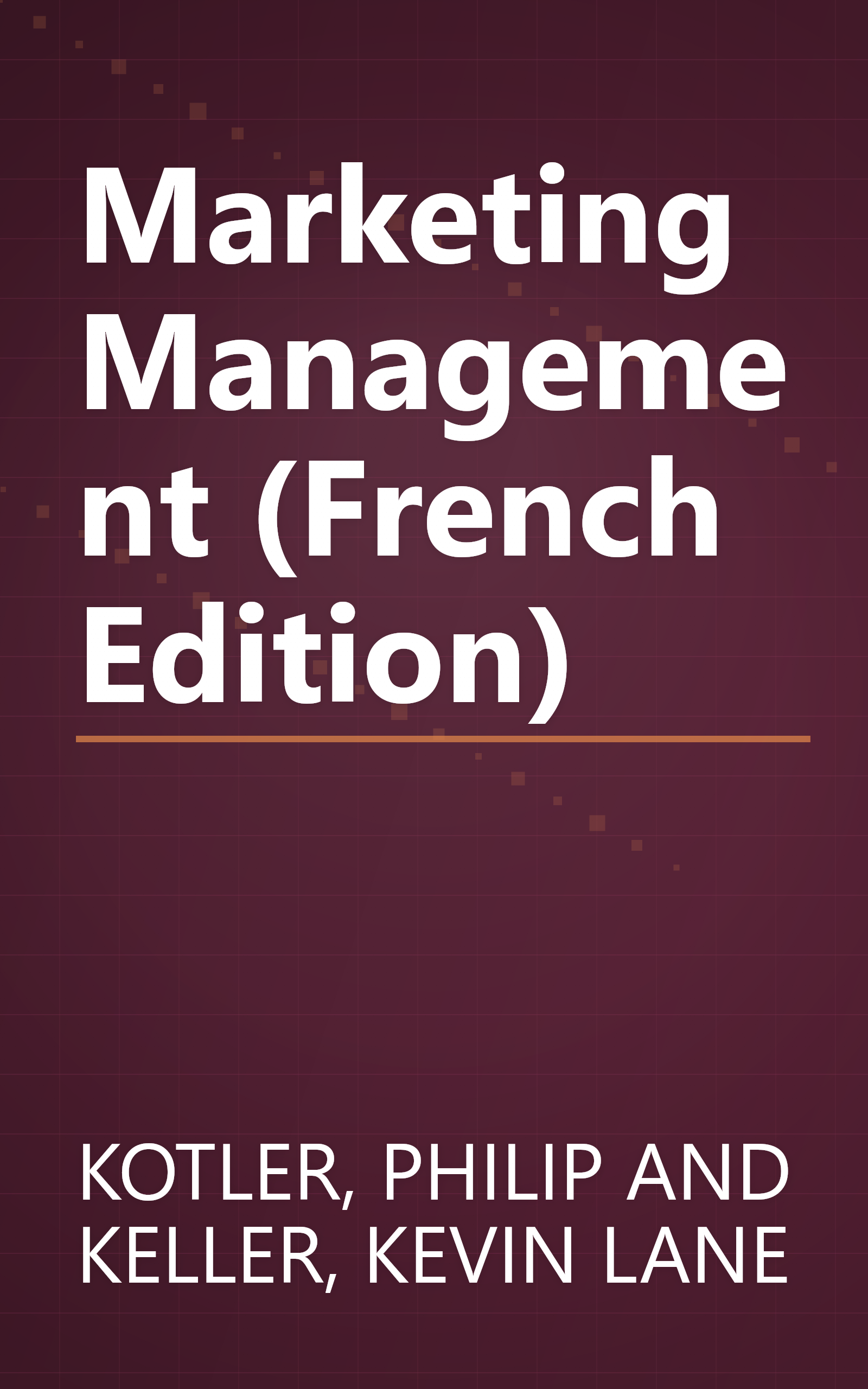 Marketing Management (French Edition) book cover