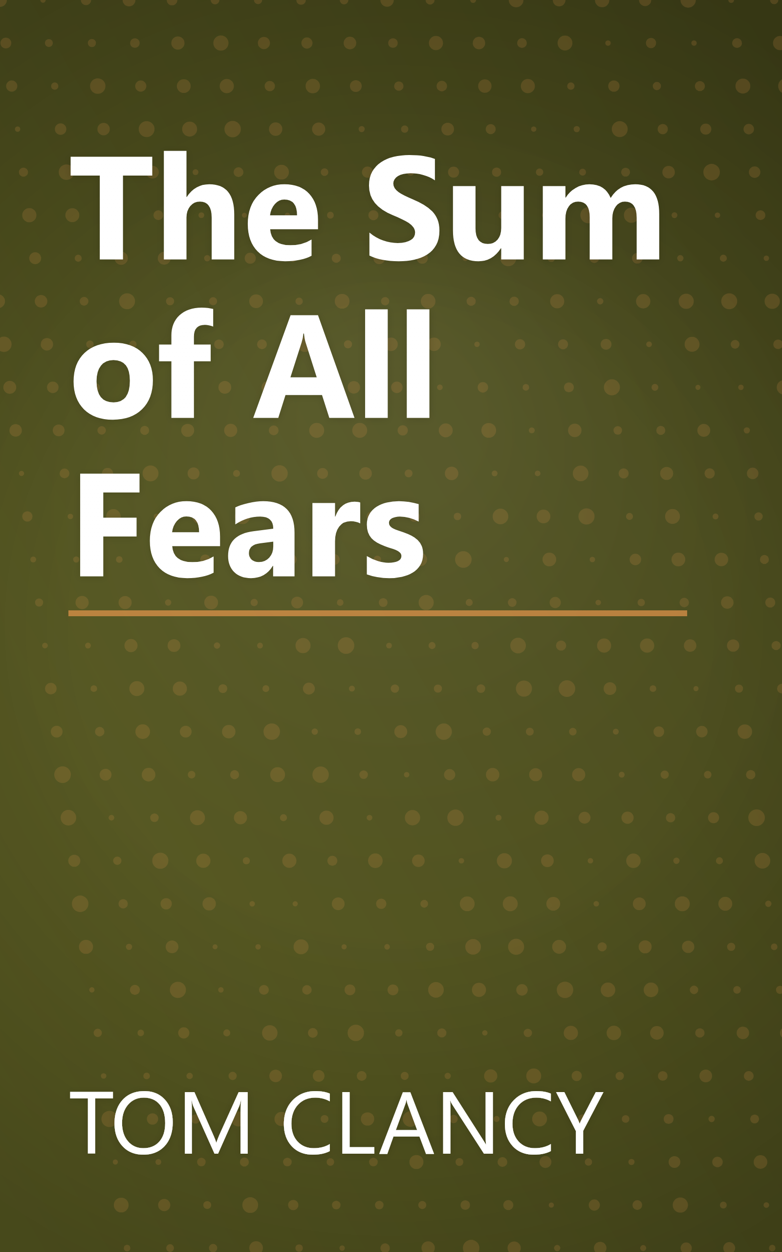 The Sum of All Fears book cover