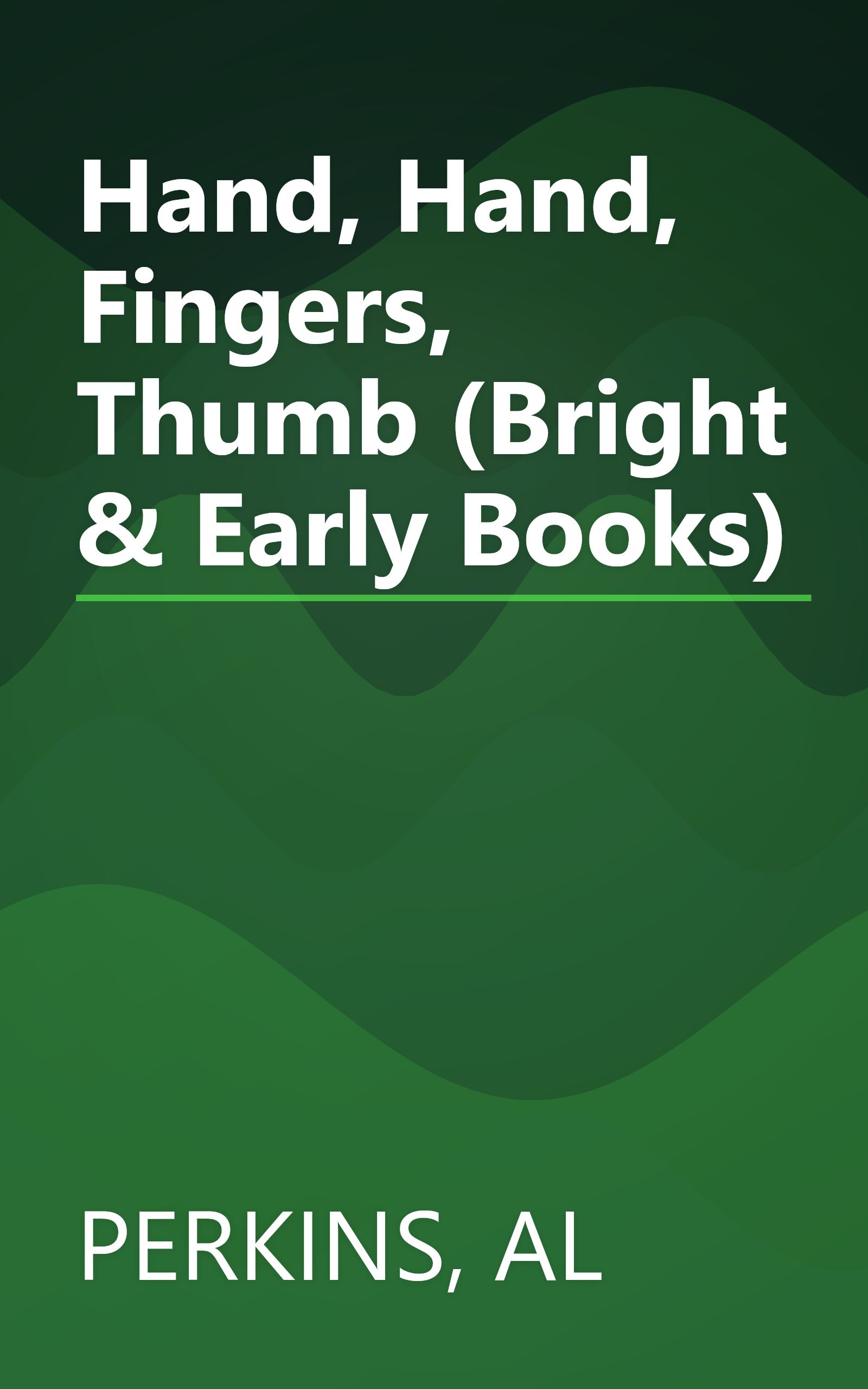 Hand, Hand, Fingers, Thumb (Bright & Early Books) book cover
