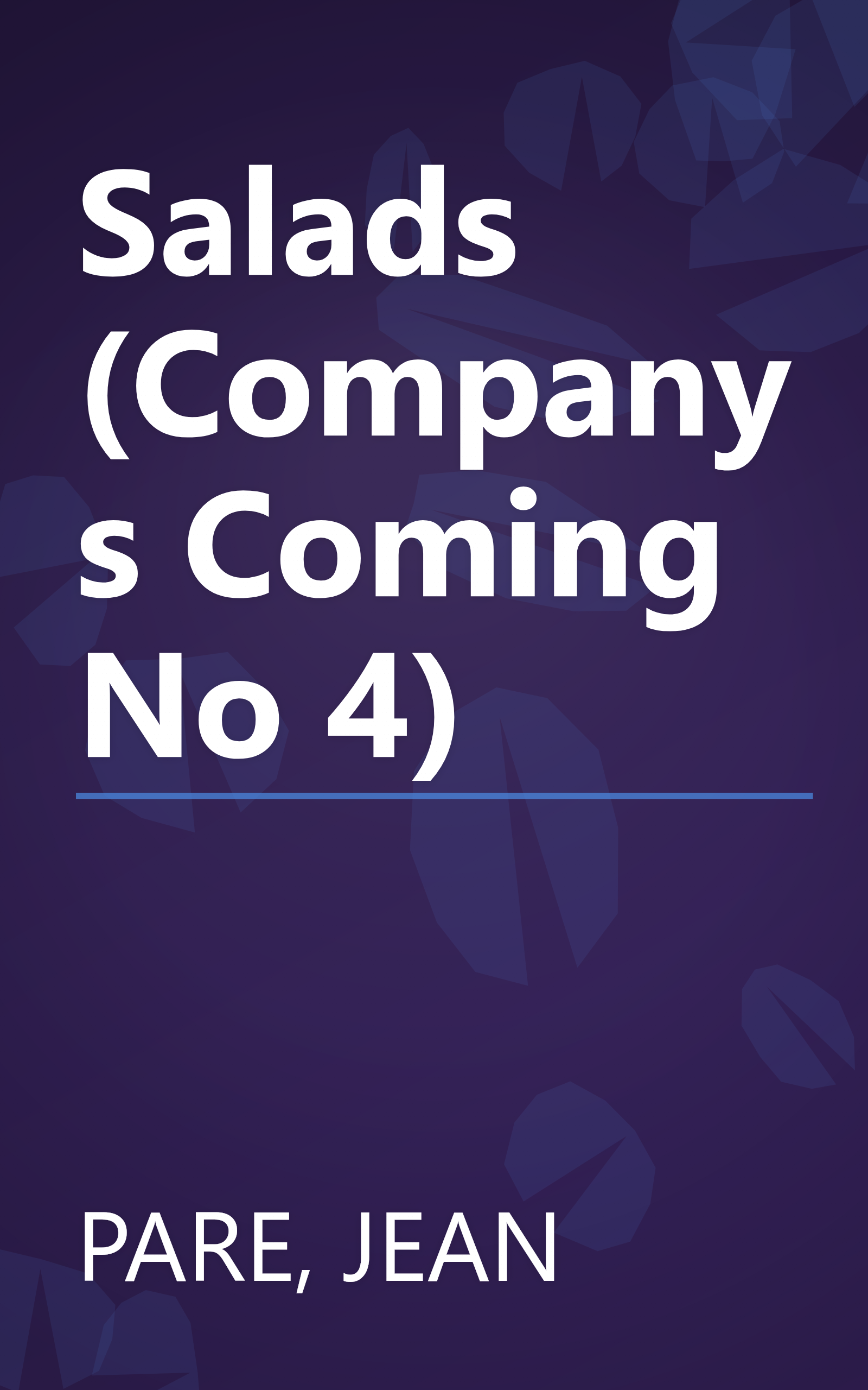 Salads (Companys Coming No 4) book cover
