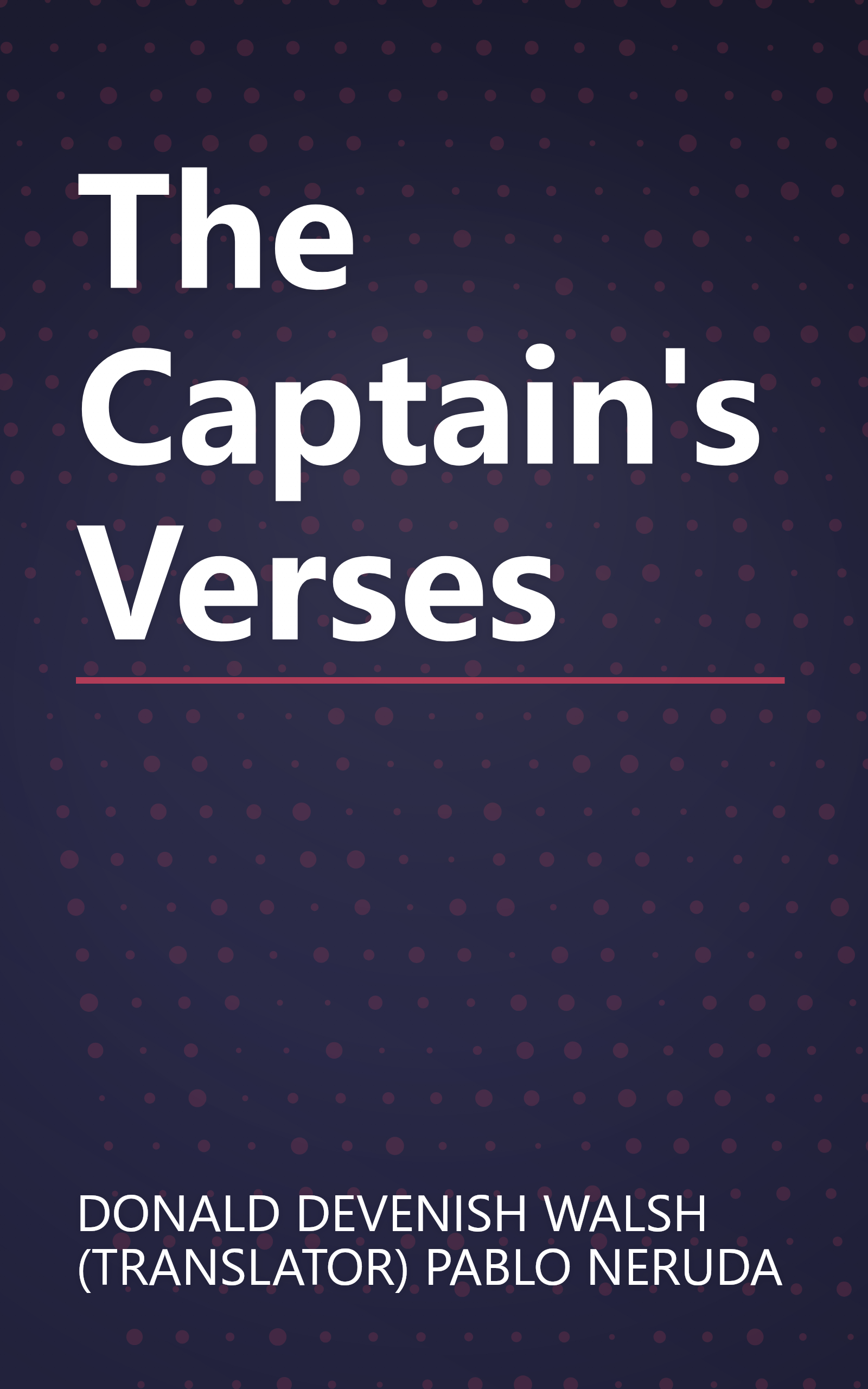 The Captain's Verses book cover