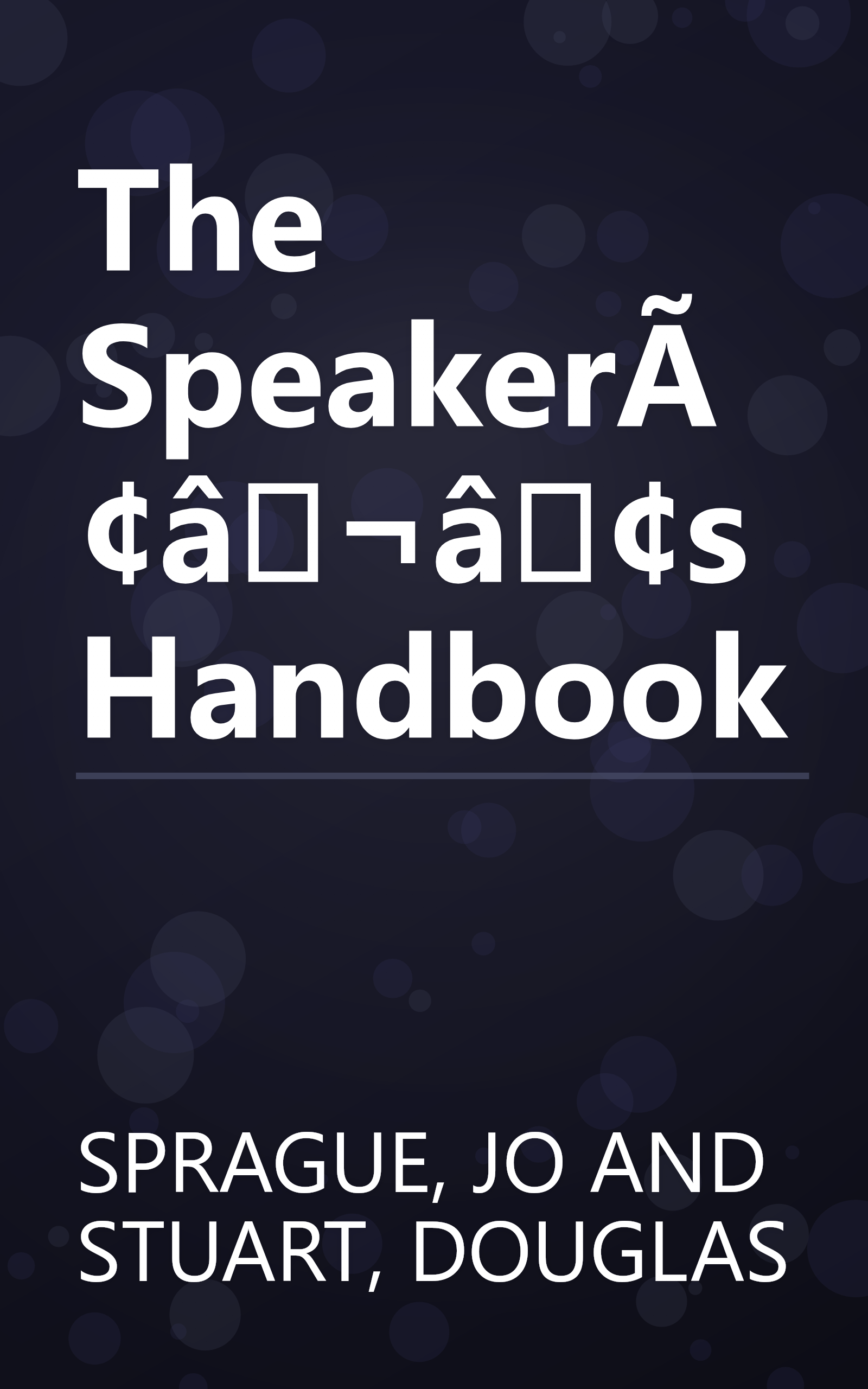 The SpeakerÃ¢â¬â¢s Handbook book cover