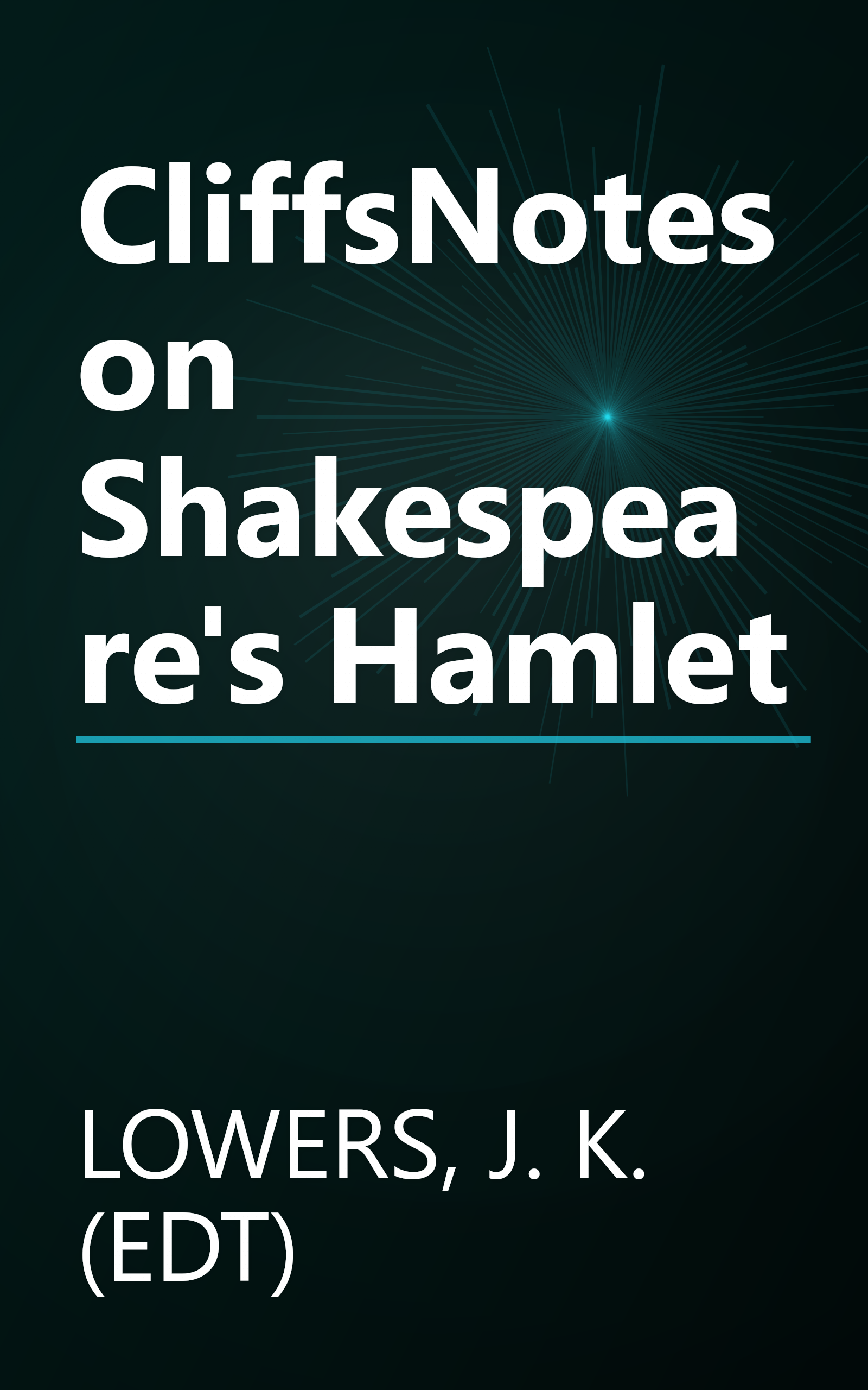 CliffsNotes on Shakespeare's Hamlet book cover