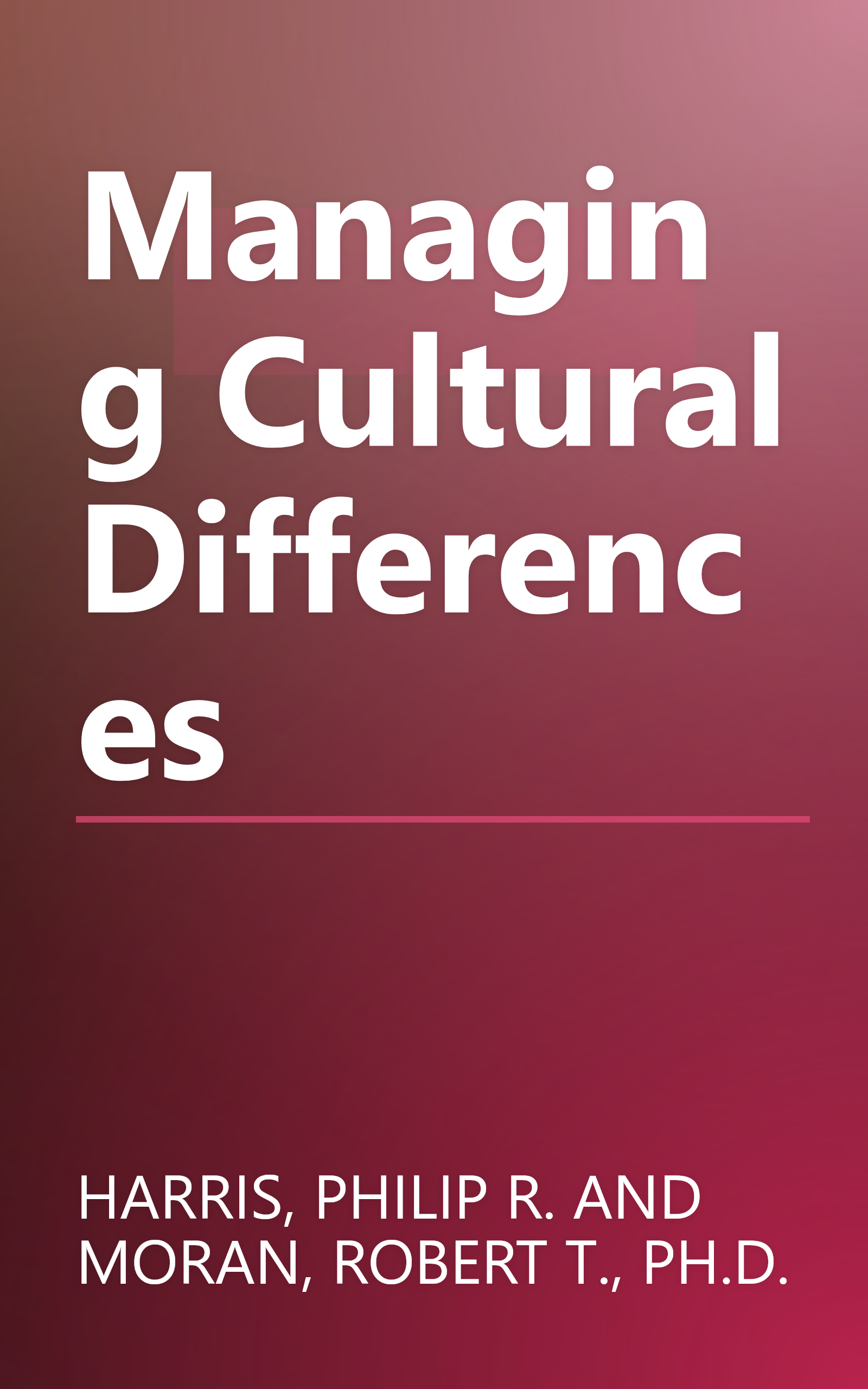 Managing Cultural Differences book cover