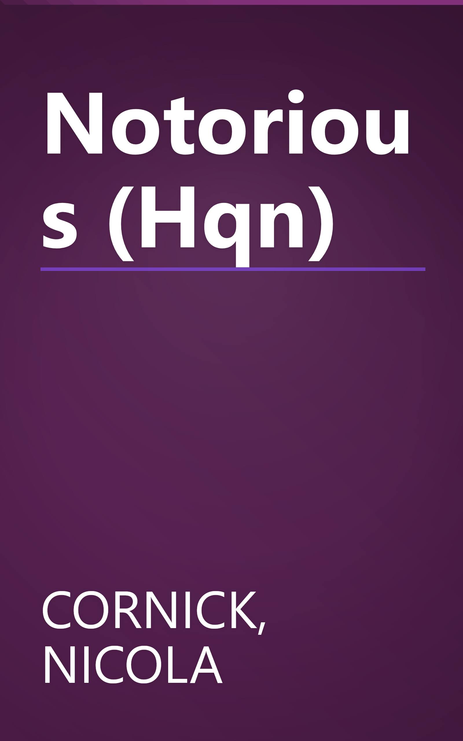Notorious (Hqn) book cover