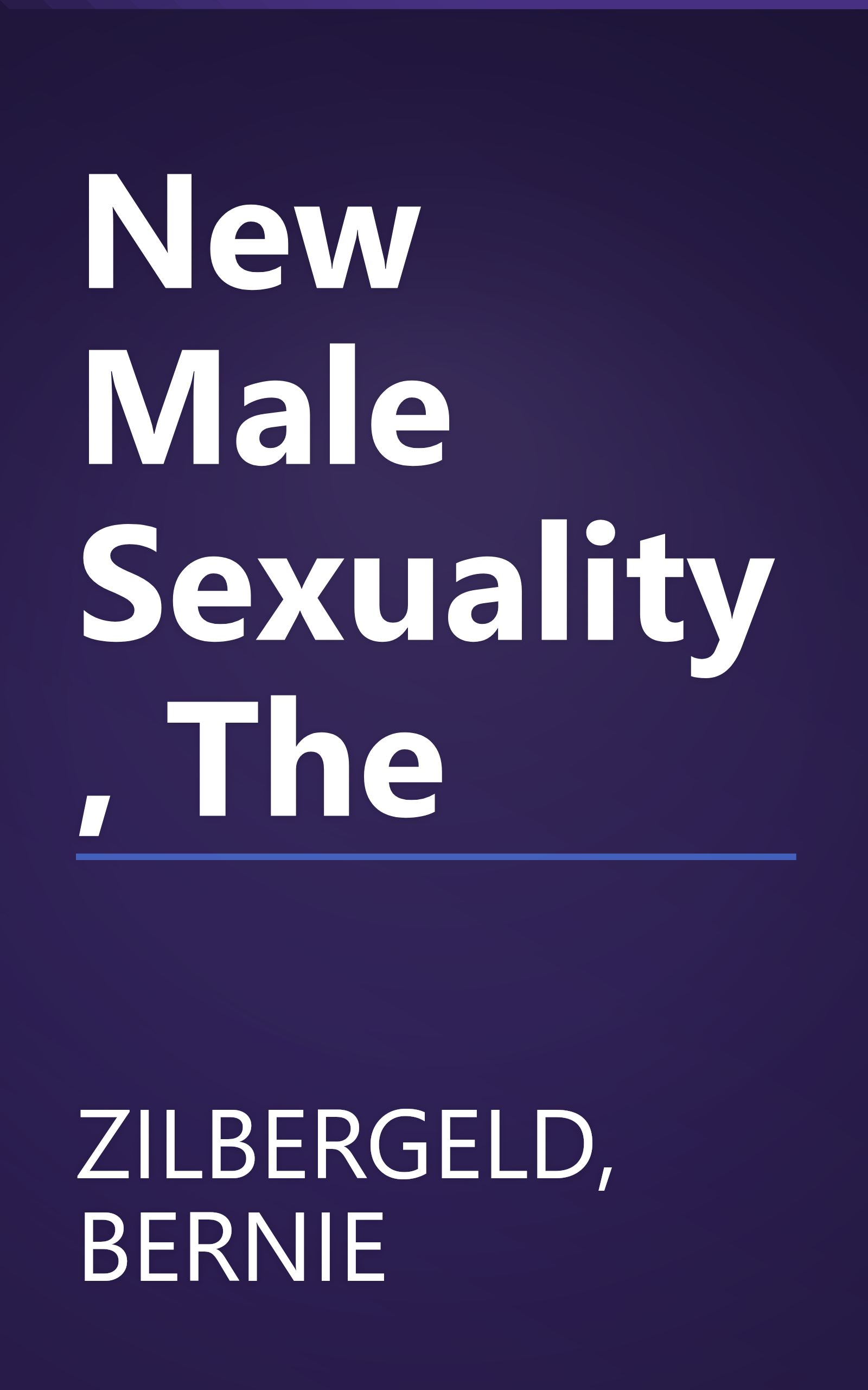 New Male Sexuality, The book cover