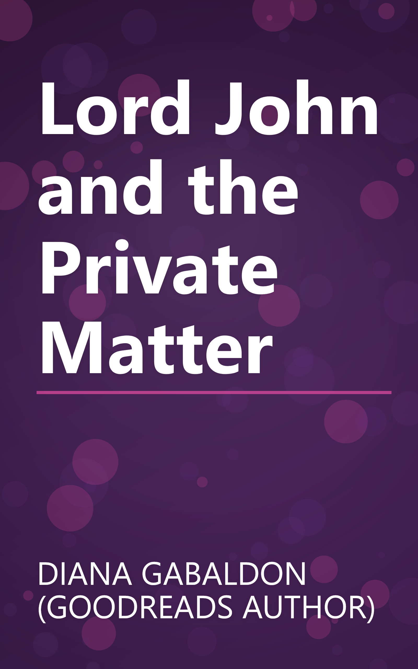 Lord John and the Private Matter book cover