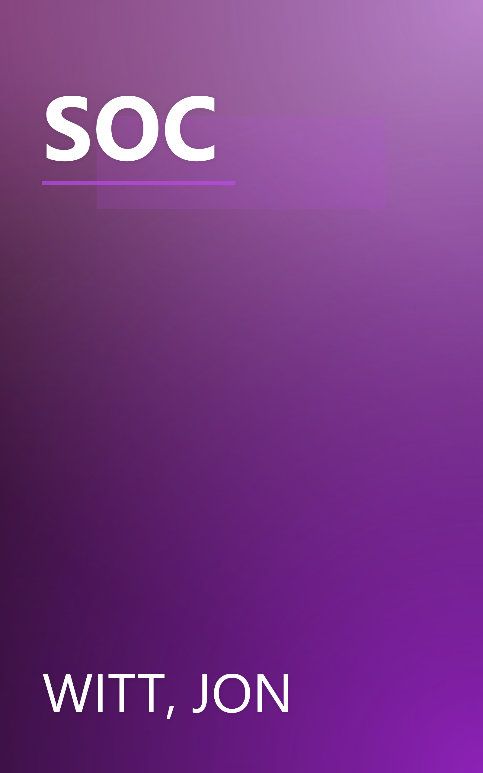 SOC book cover