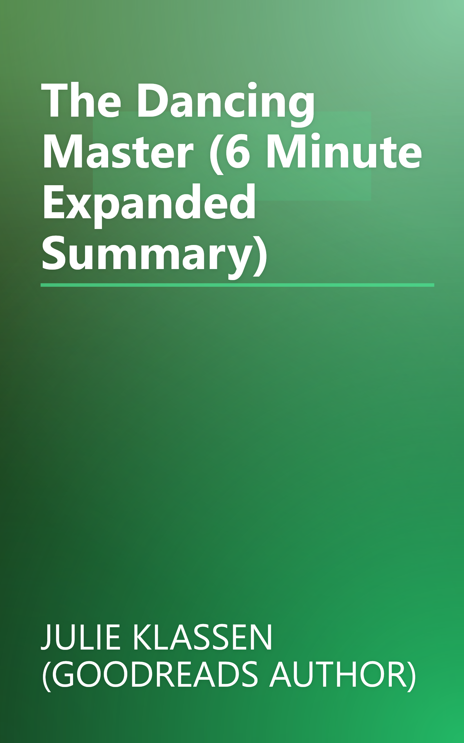 The Dancing Master (6 Minute   Expanded Summary) book cover