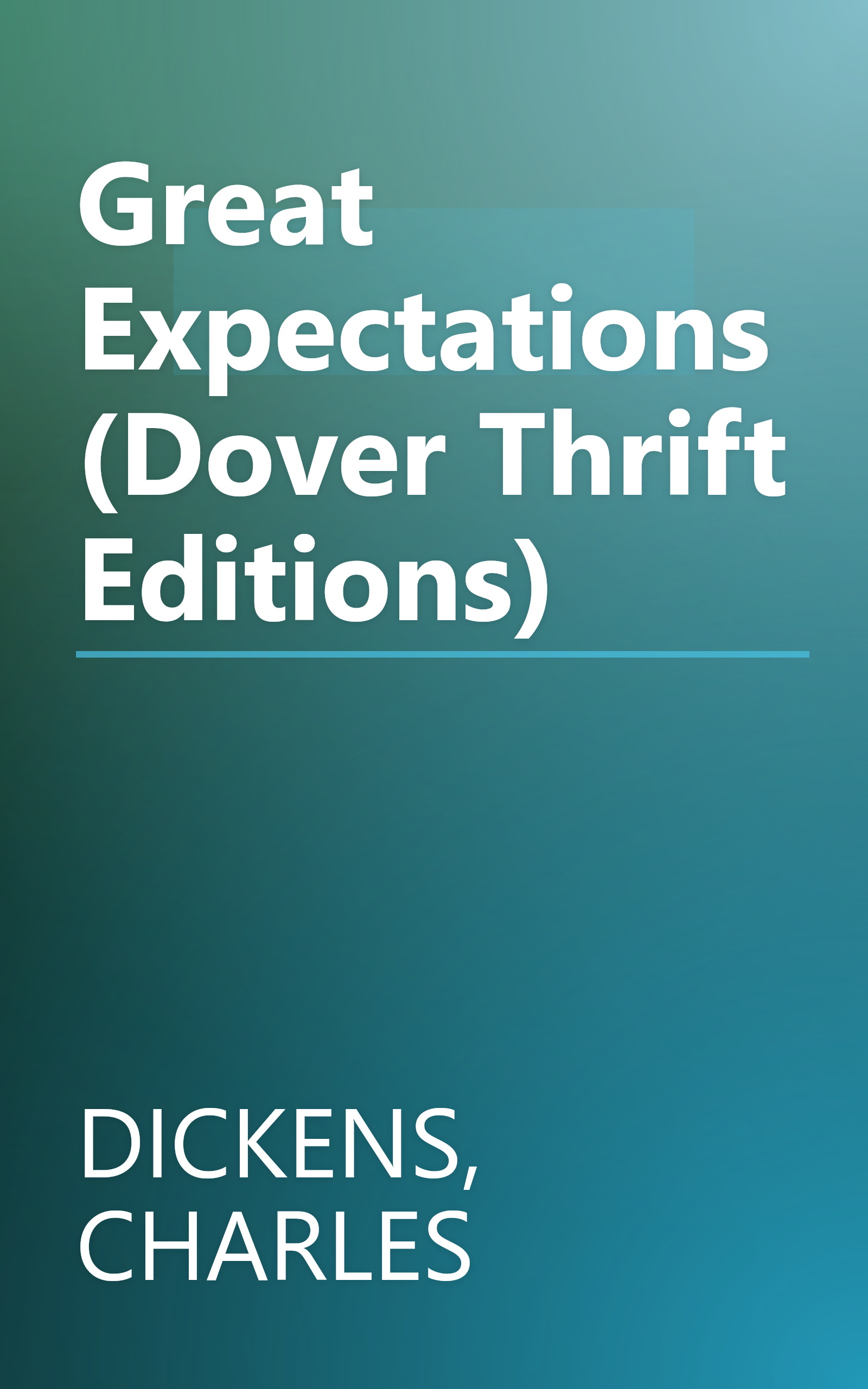 Great Expectations (Dover Thrift Editions) book cover