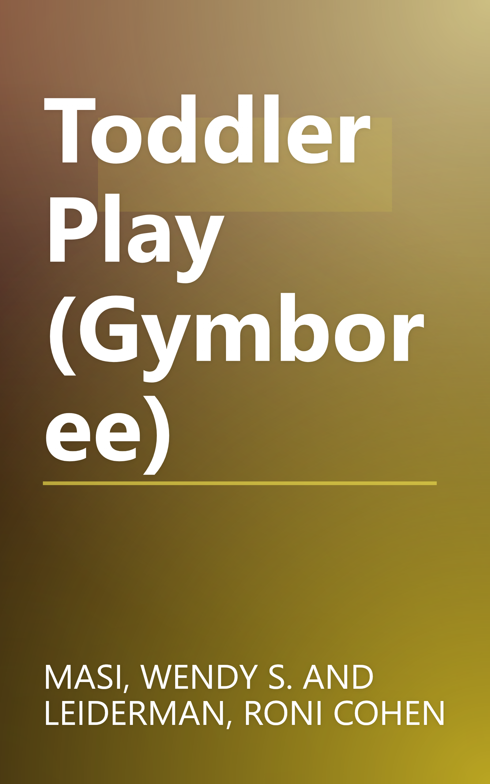 Toddler Play (Gymboree) book cover