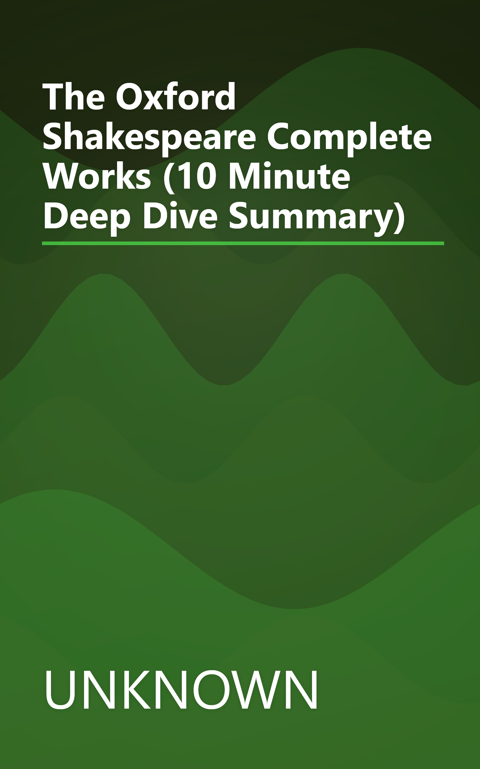 The Oxford Shakespeare  Complete Works (10 Minute   Deep Dive Summary) book cover