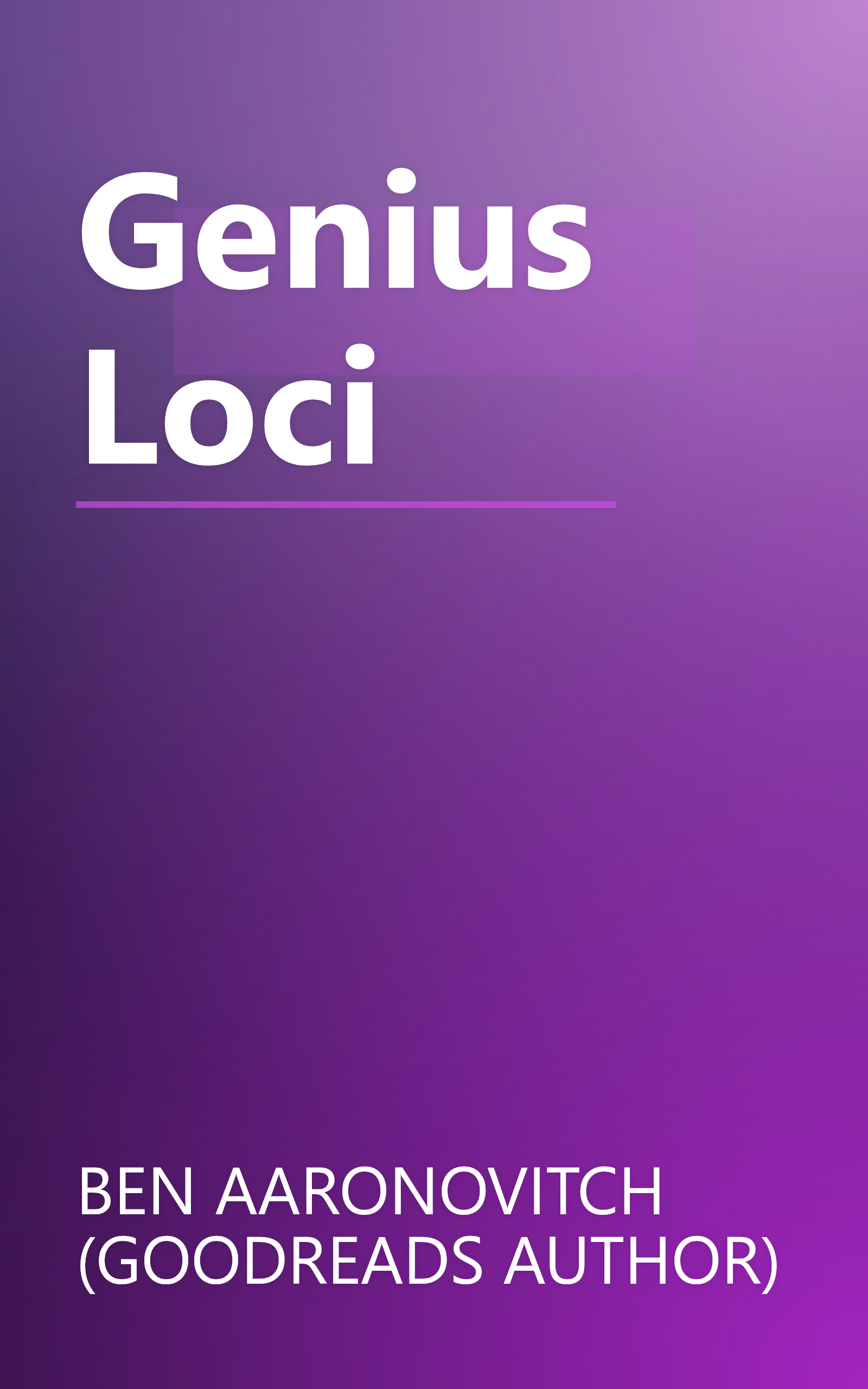 Genius Loci book cover