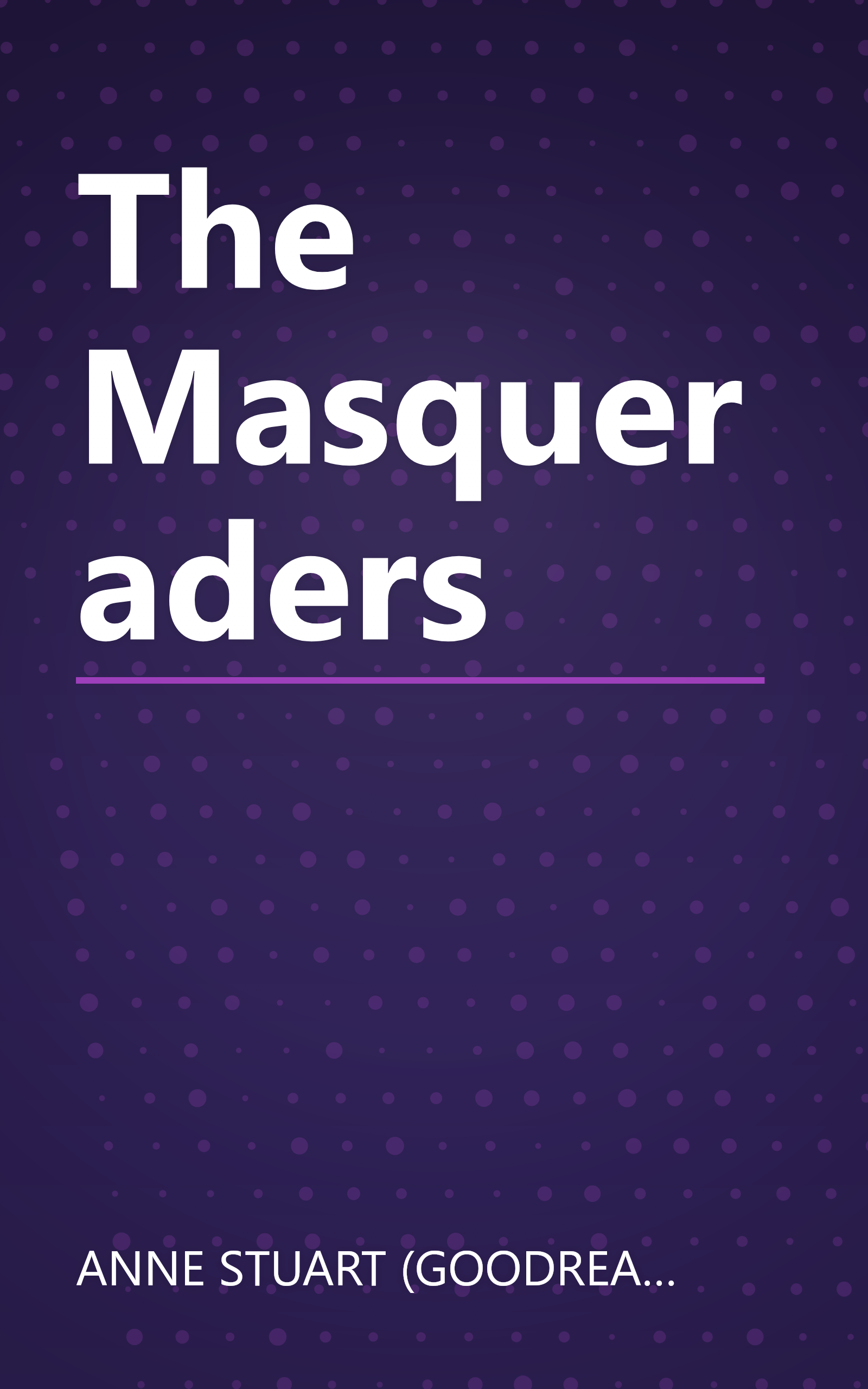 The Masqueraders book cover