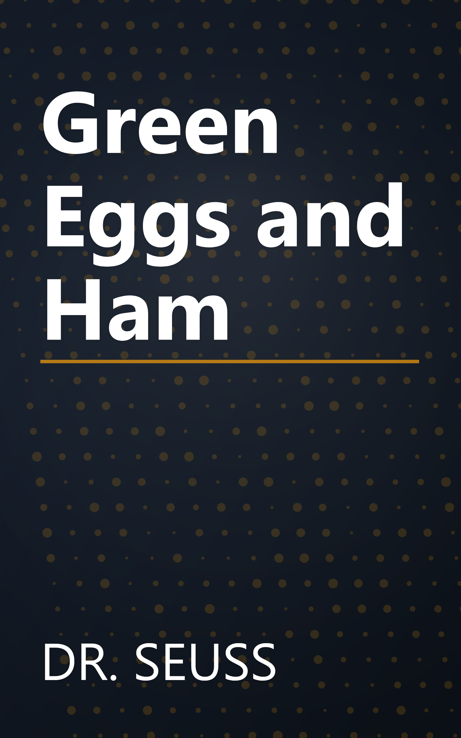 Green Eggs and Ham book cover